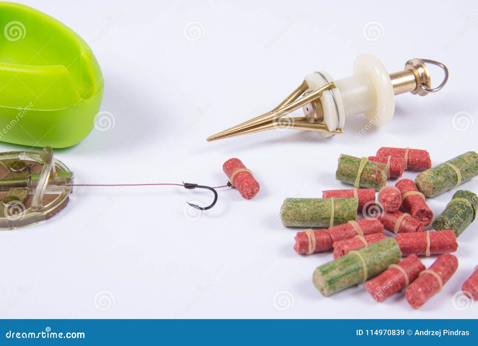 Fishing Device for Putting on the Bait. New in the Method Feeder. Stock ...