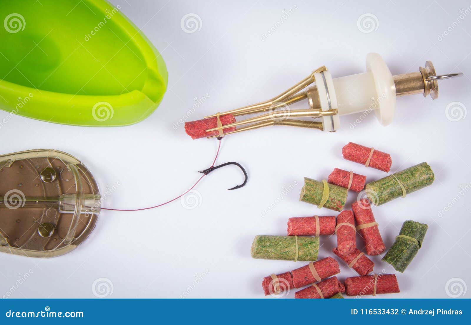 Fishing Device for Putting on the Bait. New in the Method Feeder. Stock ...