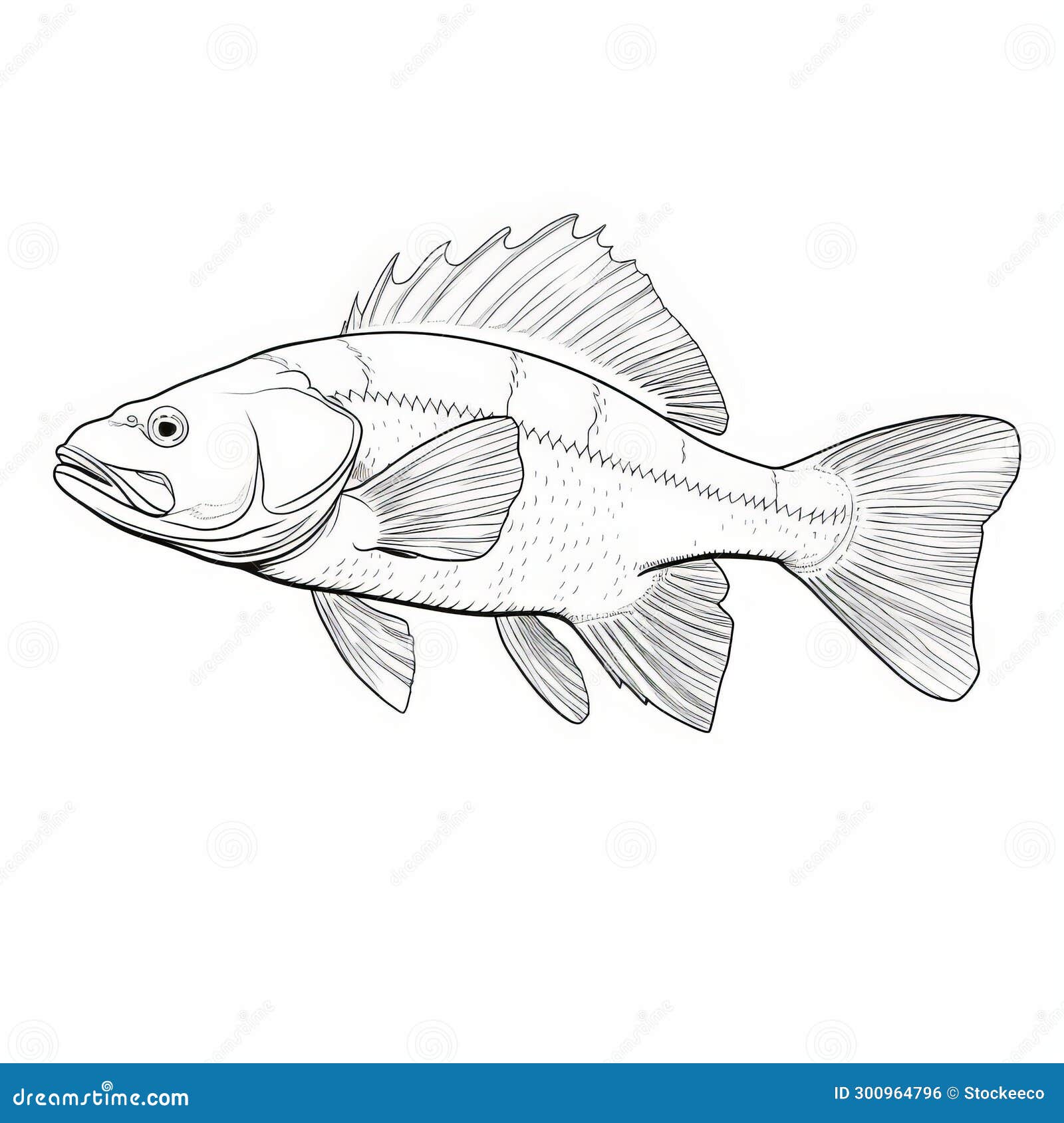 Free Fish Coloring Pages: Sketches, Illustrations, and Vector Art Stock ...
