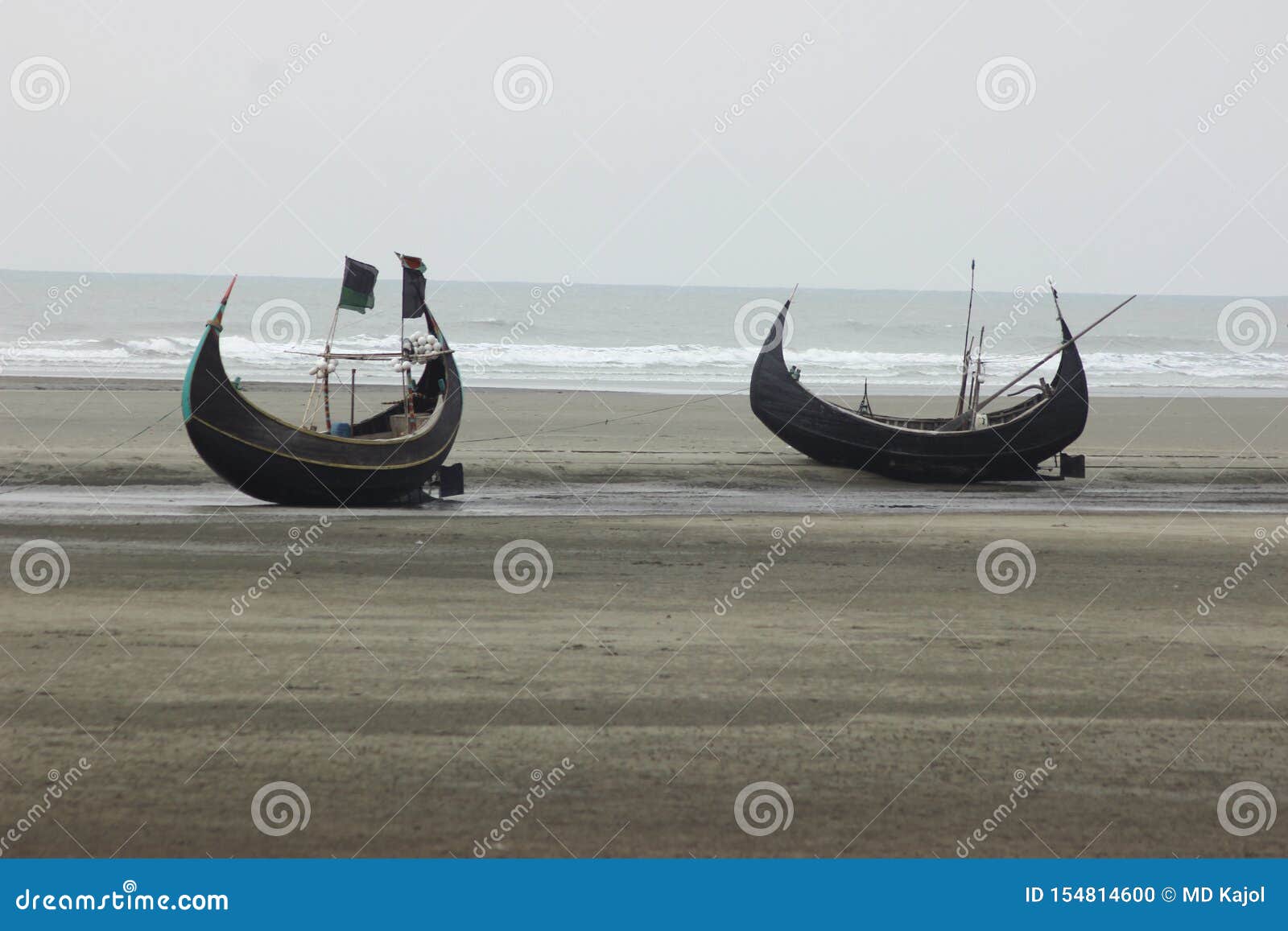 Fishing Dinghy Boat Kept for Service at Inani Beach. Editorial Image ...