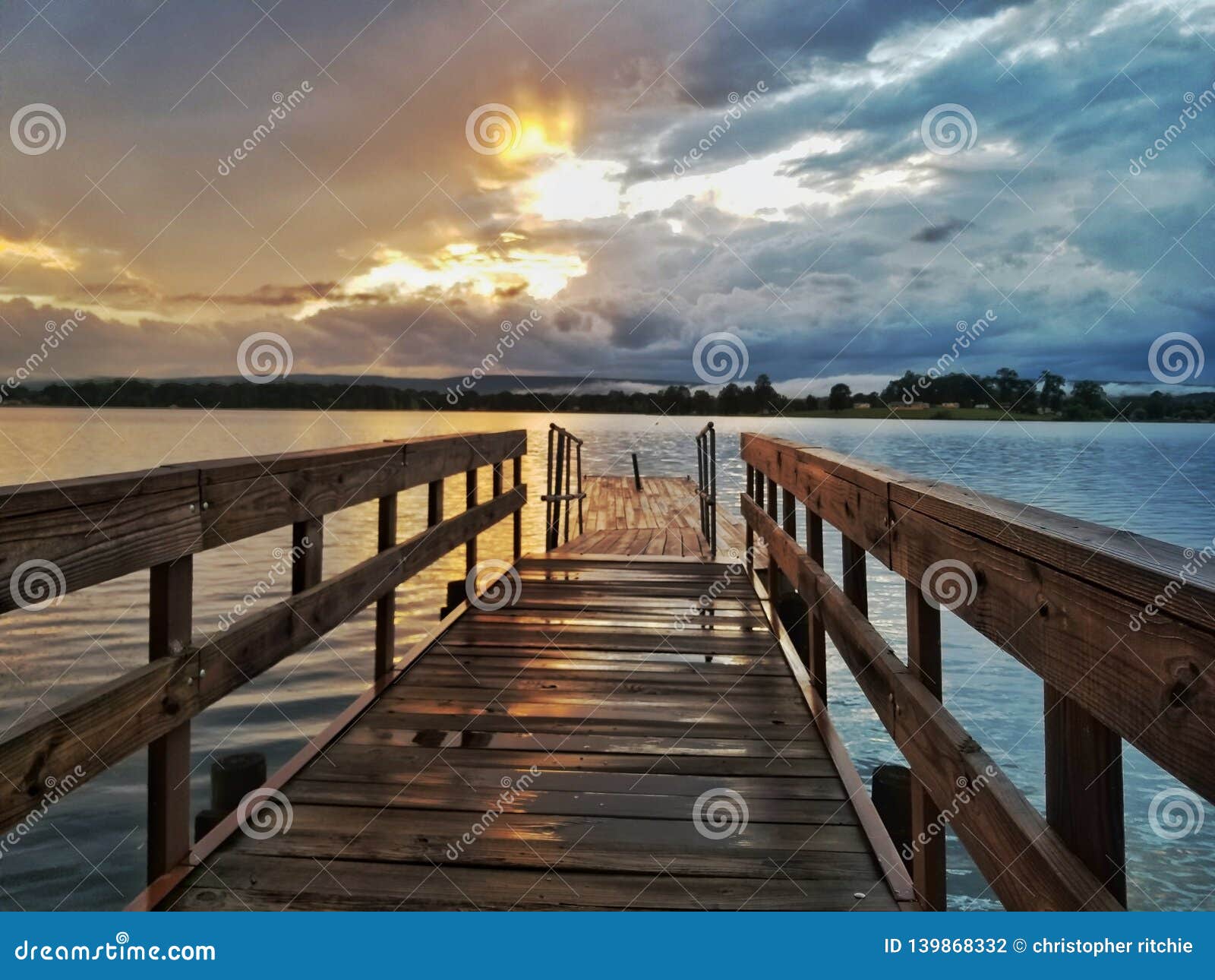 Sunset fishing dock stock photo. Image of beautifulday - 139868332