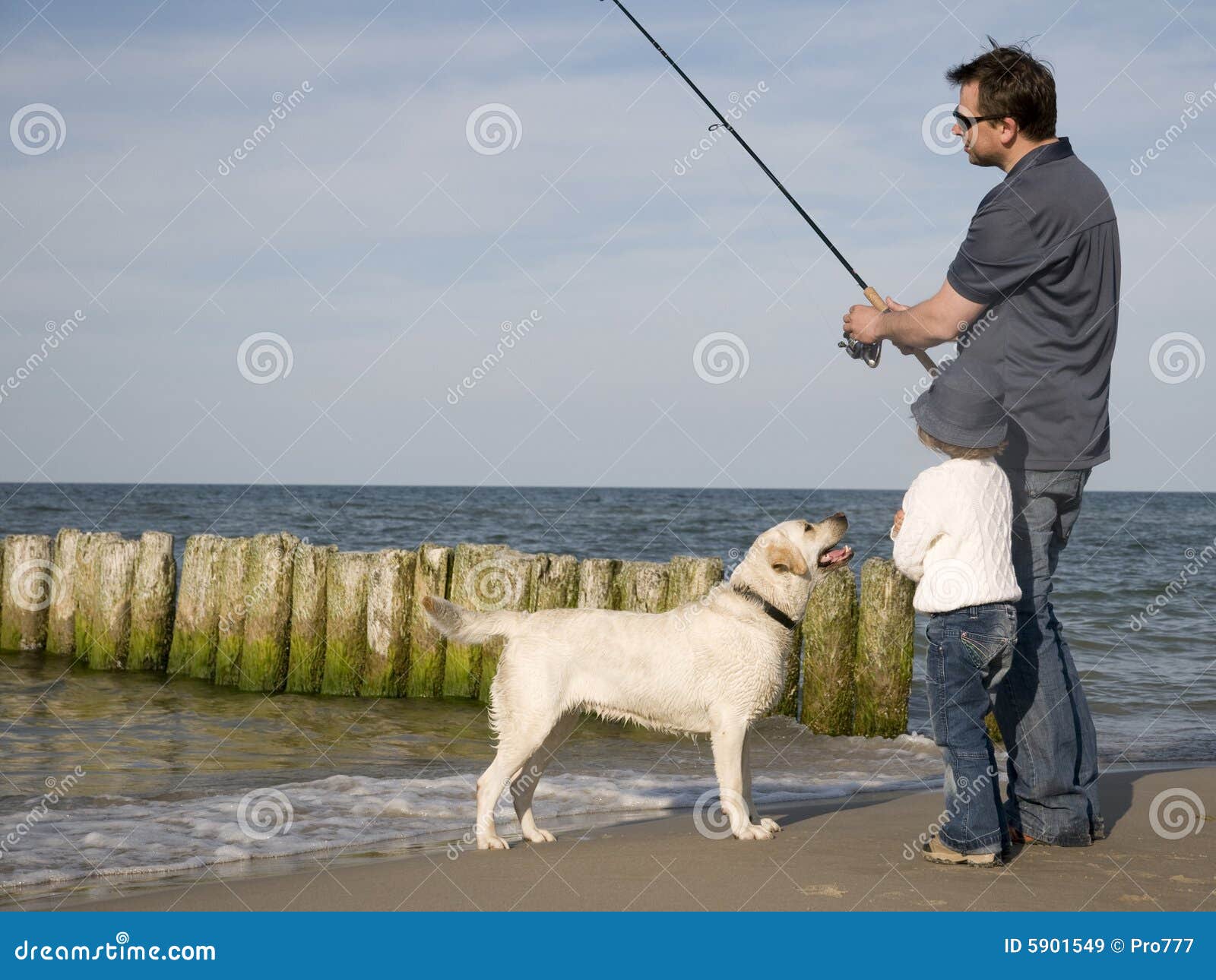 Fishing with dog stock image. Image of outdoors, fishing - 5901549