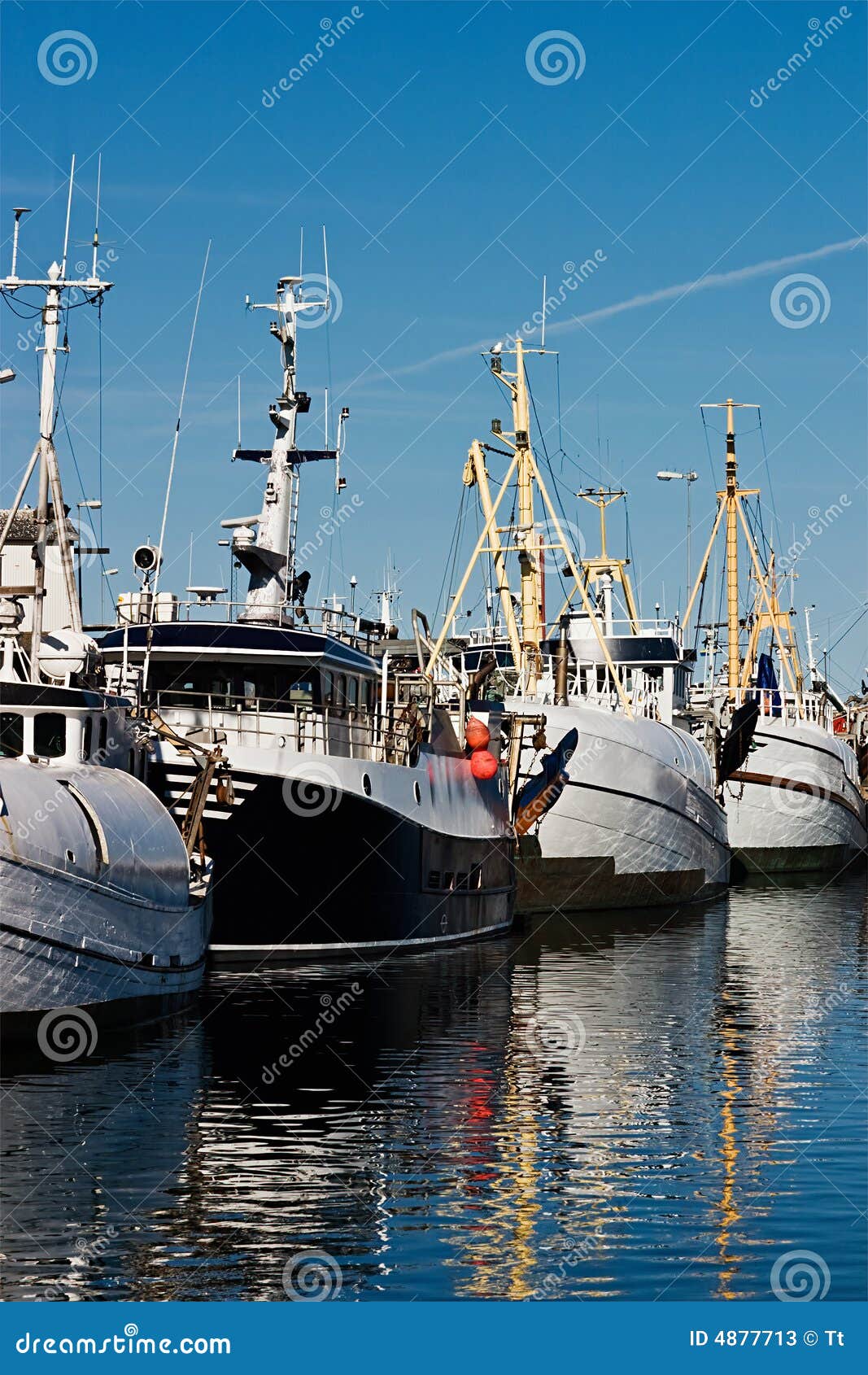 Fishing fleet stock image. Image of buoy, blue, group - 4877713