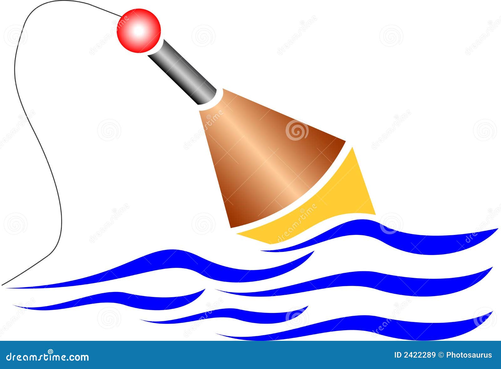 Fishing Float Floating In The Water Cartoon Vector | CartoonDealer.com ...