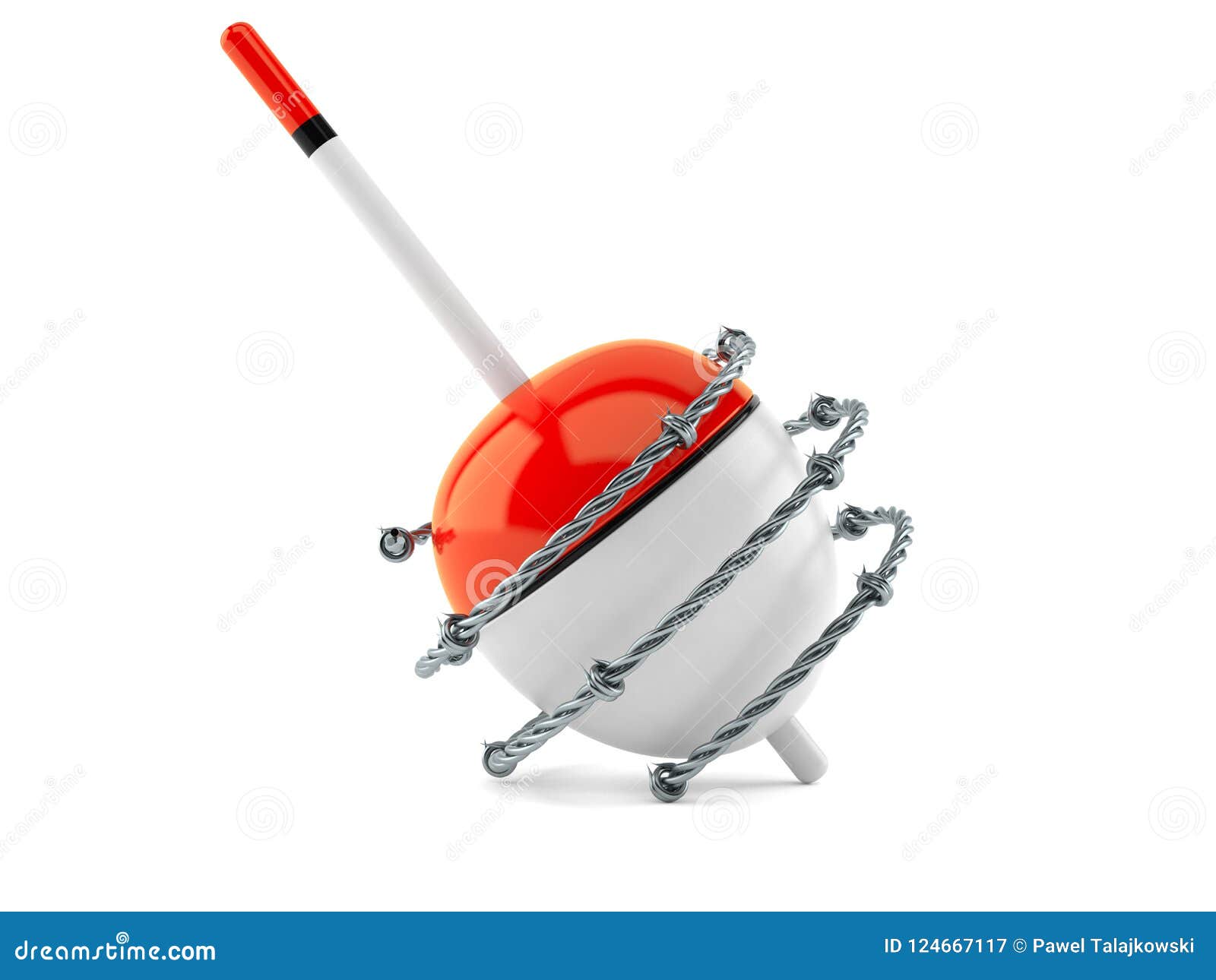 Fishing Float With Barbed Wire Stock Illustration - Illustration of ...