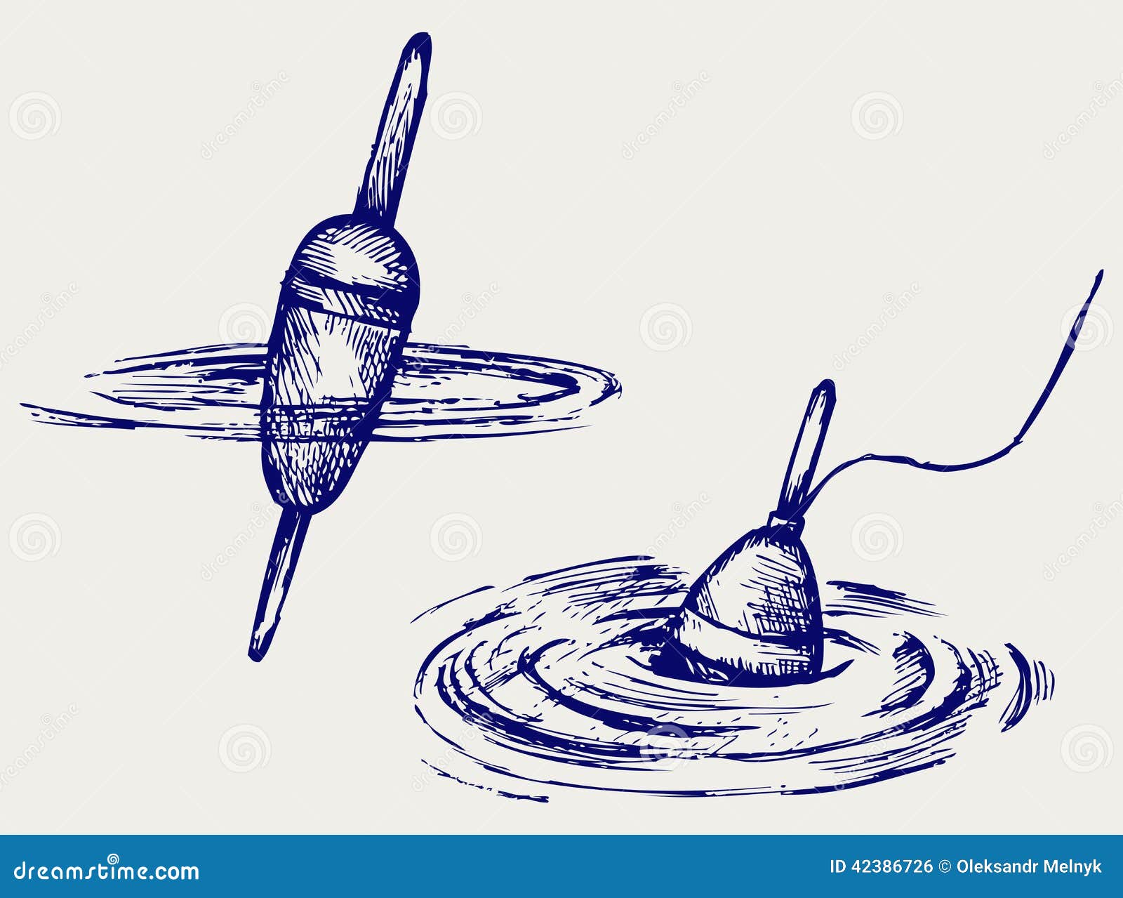 Fishing Float Floating In The Water Cartoon Vector | CartoonDealer.com ...