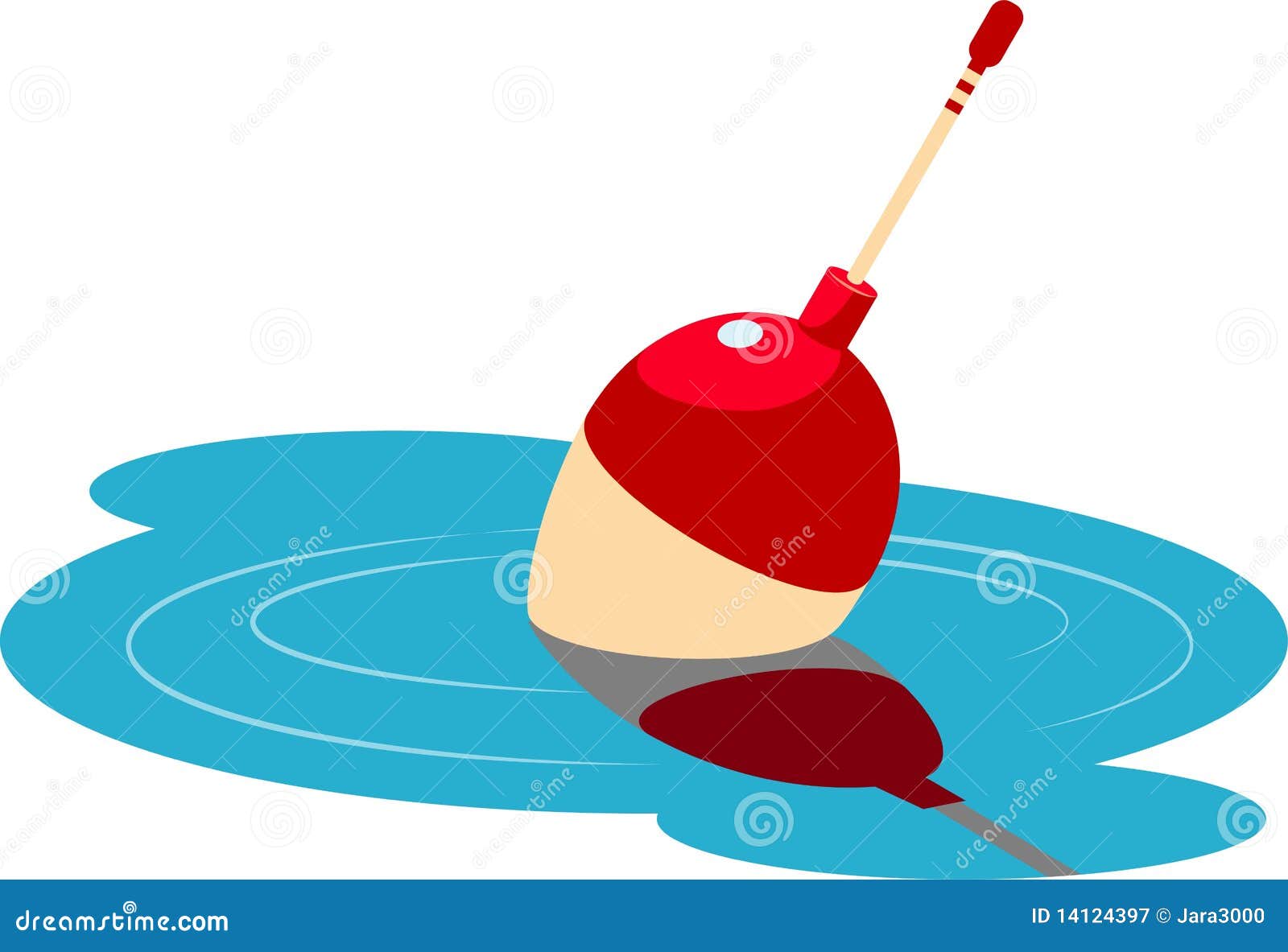 Fishing Float Floating In The Water Cartoon Vector | CartoonDealer.com ...