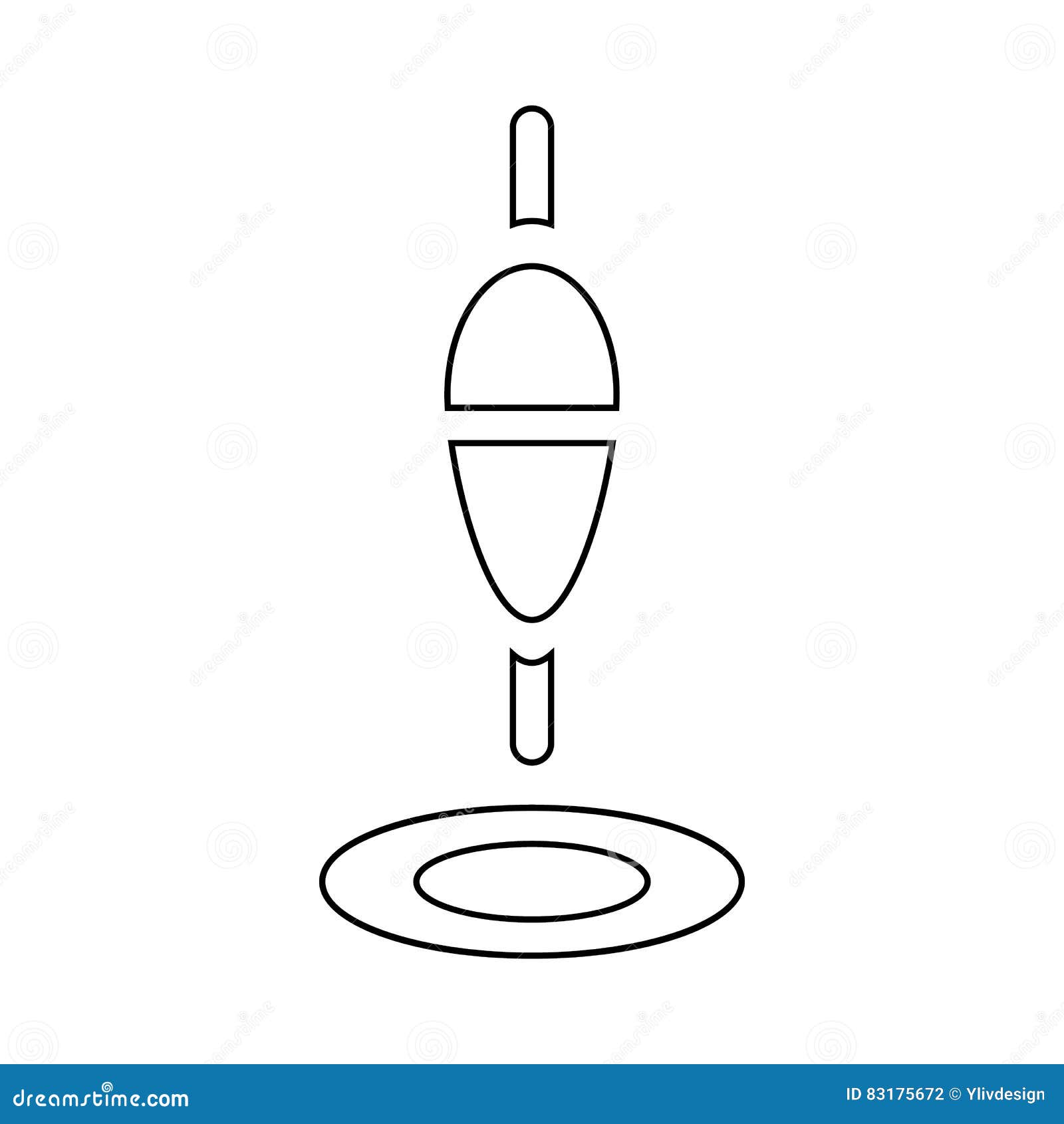 Fishing Float Icon, Outline Style Stock Vector - Illustration of relax ...