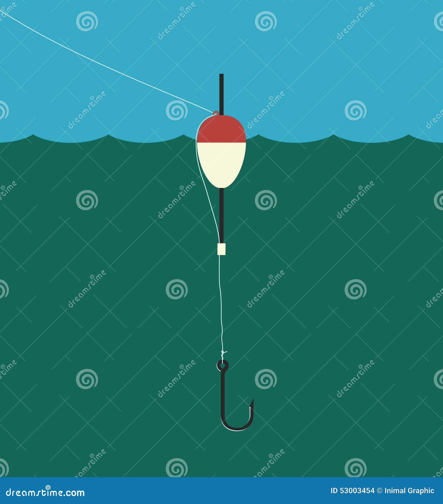Fishing Float. Vector Set Of Fishing Gear. Black Silhouettes ...