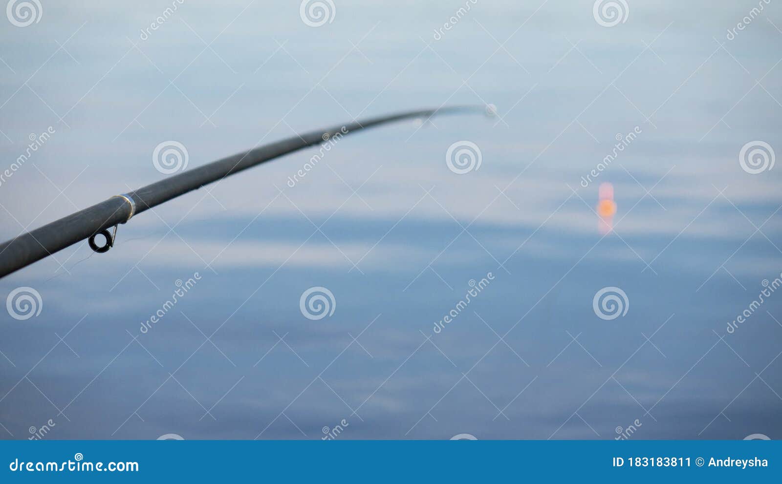 Fishing with a Float Rod on the Water. Stock Image - Image of metaphor ...