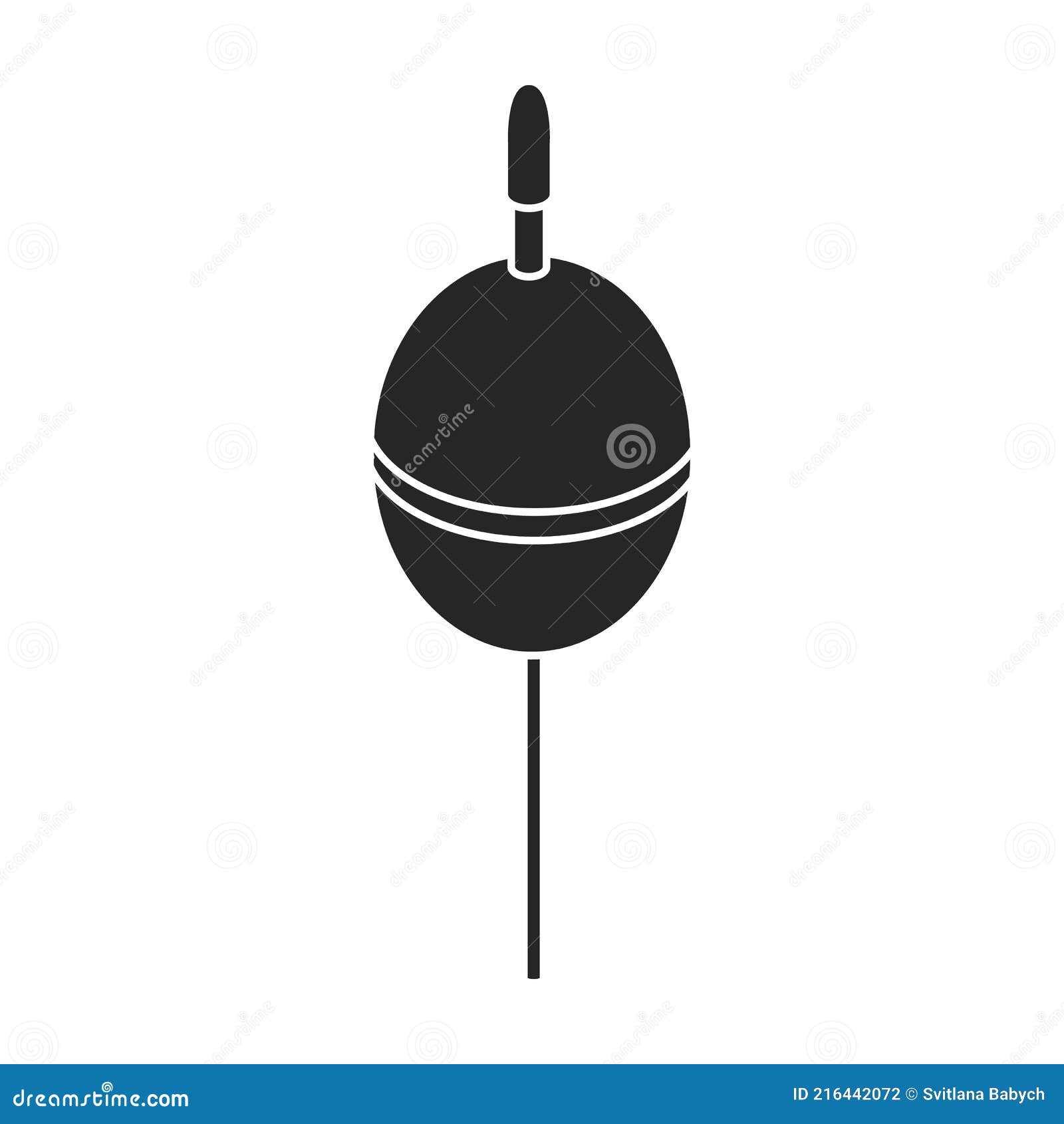 Fishing Float Vector Black Icon. Vector Illustration Fishing Float on ...