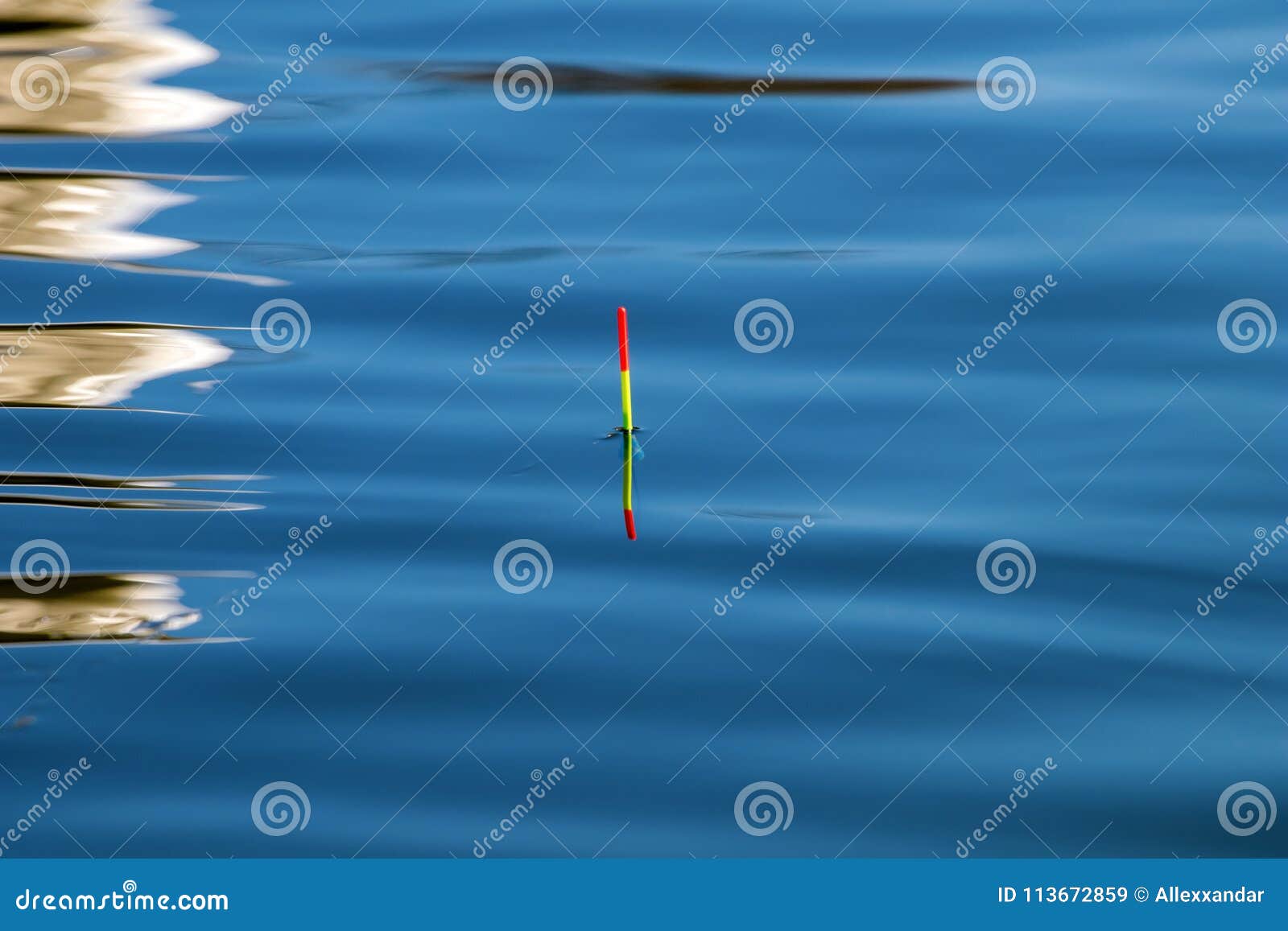 Fishing Float. Water Surface. Reflection Stock Image - Image of ...