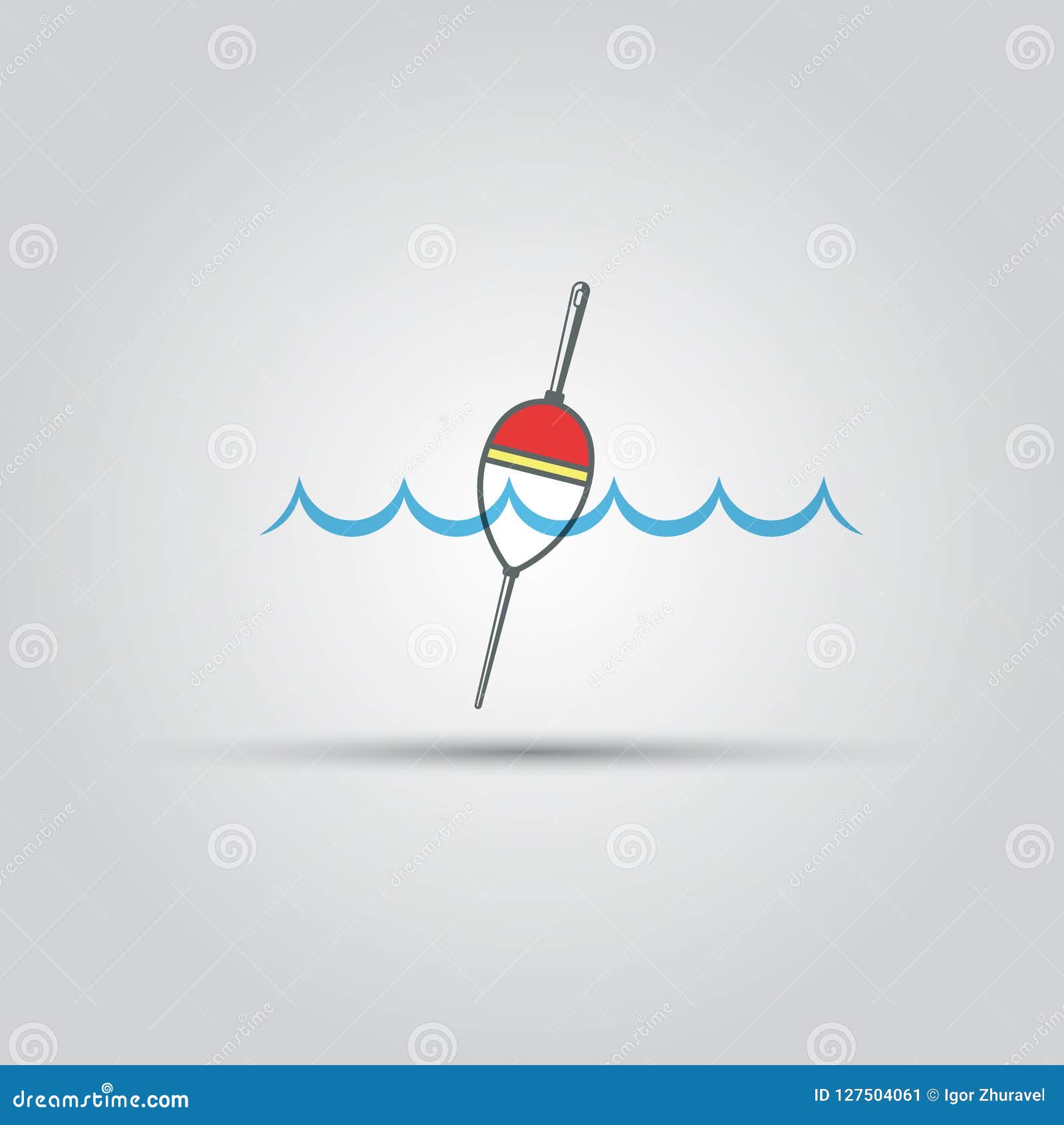 The Float On Waves Above And Under Water. Design. Concept Of Fishing ...