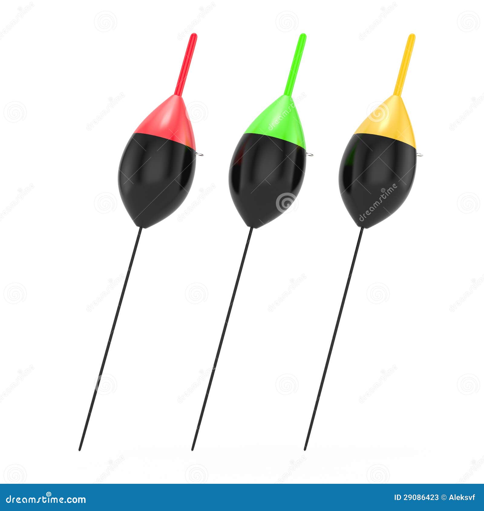 Set Of Fishing Floats Isolated On A White Background. Color Line Art ...