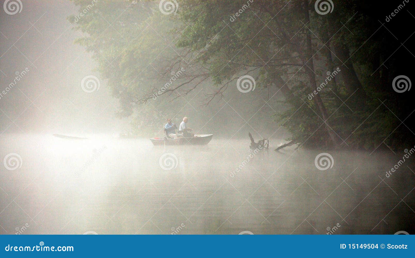 Fishing in the fog stock photo. Image of early, calm - 15149504