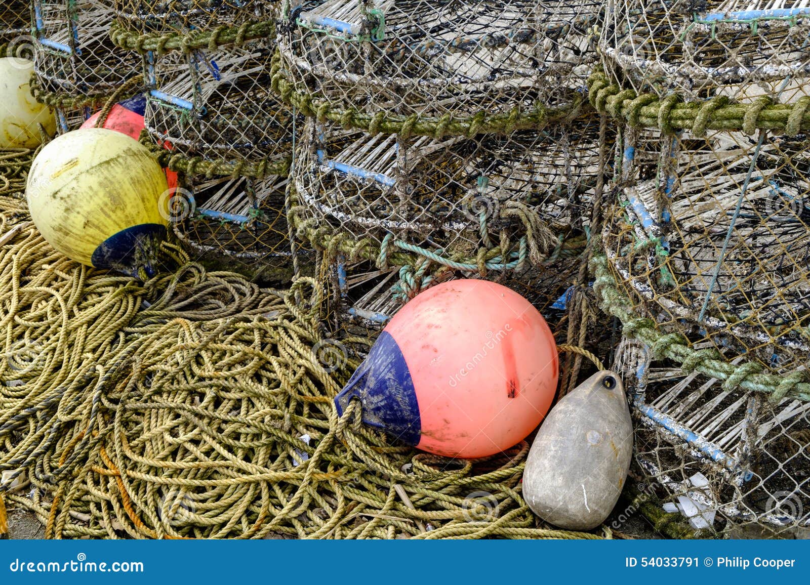 Fishing Gear stock image. Image of pots, harbor, texture - 54033791