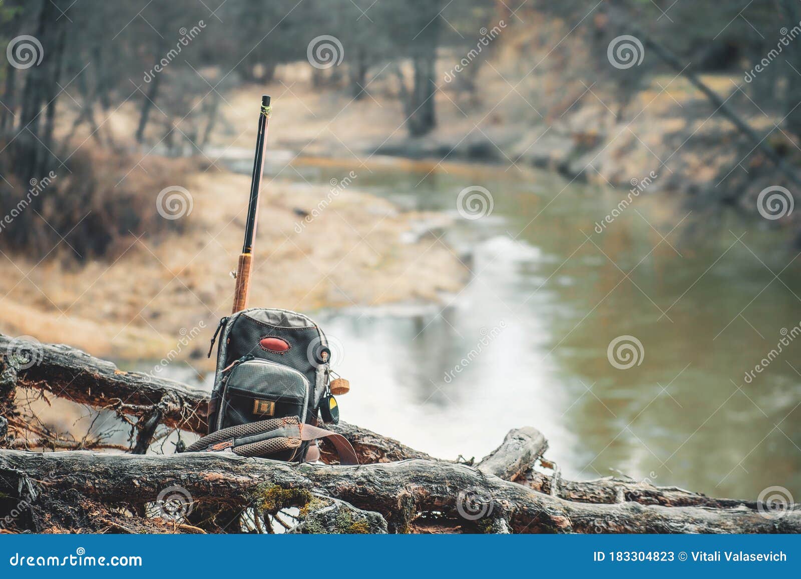 Fishing Gear on the River Bank Stock Image - Image of trout, outdoor ...
