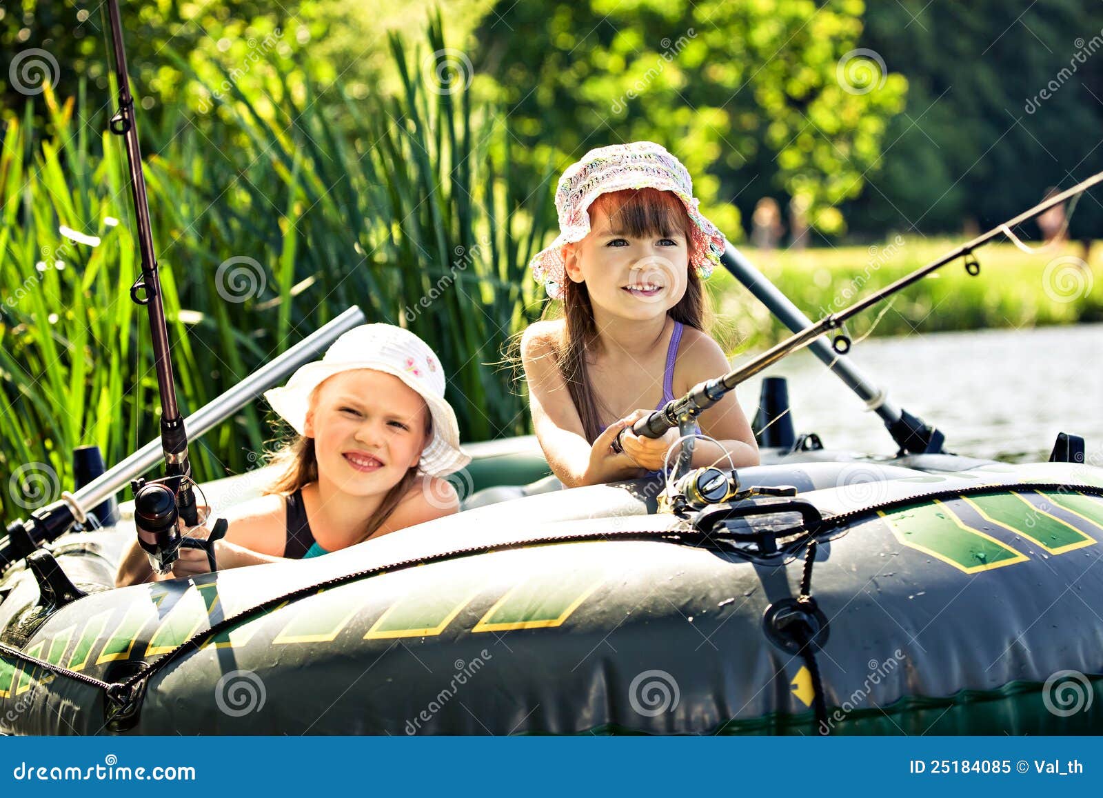 Fishing girls stock image. Image of outdoors, relaxation - 25184085