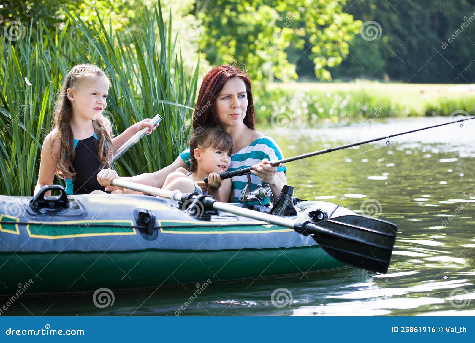 Fishing girls stock photo. Image of nature, girls, tranquil - 25861916