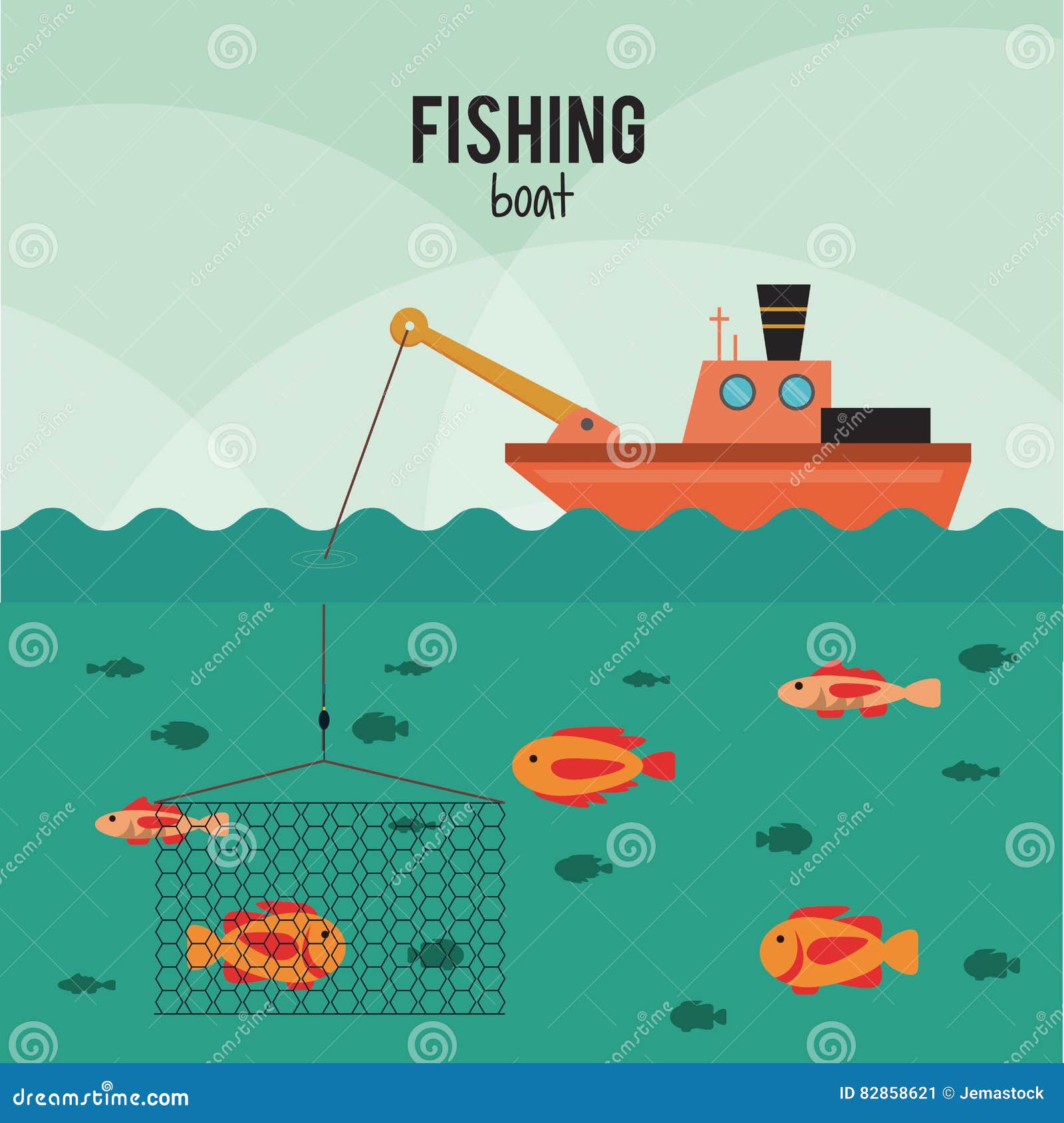 Fishing graphic design stock vector. Illustration of active - 82858621