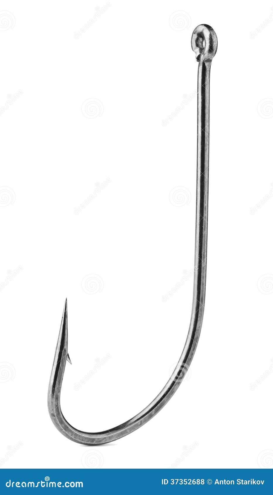 Fishing hook stock photo. Image of chrome, bait, barb - 37352688