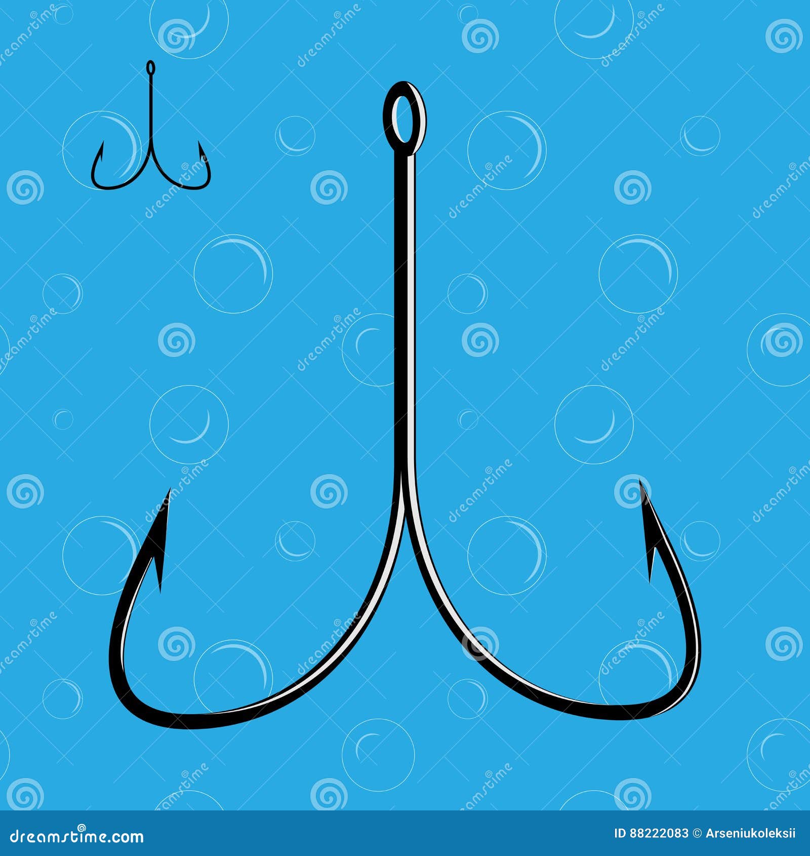 Fishing hook illustration stock vector. Illustration of lure - 88222083