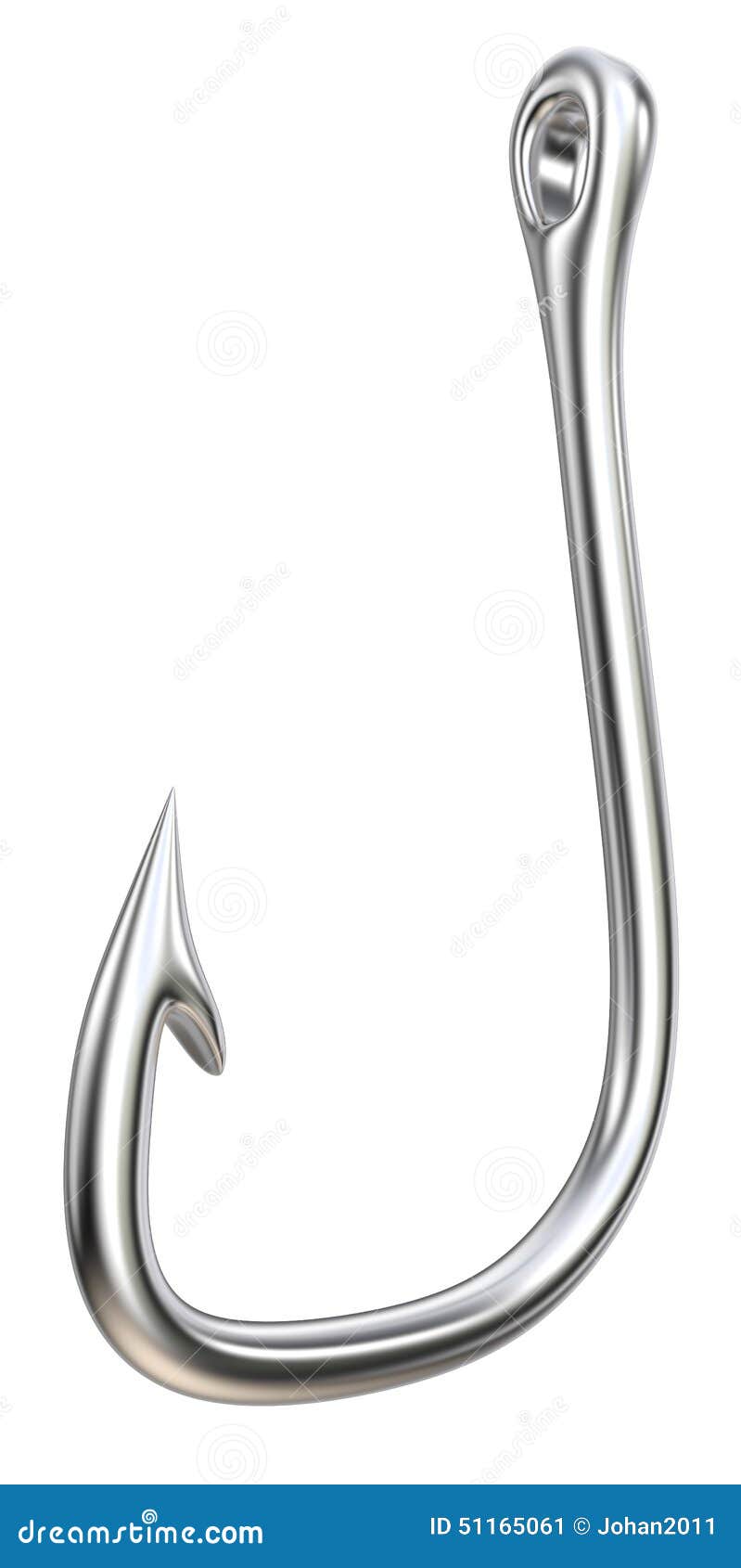 Fishing Hook. stock illustration. Illustration of metallic - 51165061