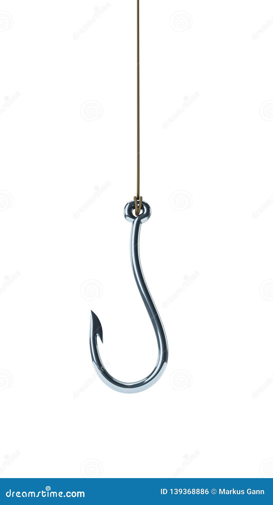 Fishing Hook Isolated on White Background Stock Illustration ...