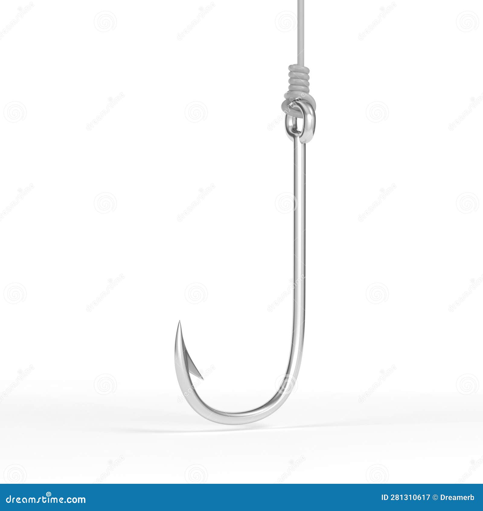 Fishing Hook Isolated on White Background. Fishhook. Empty Stock ...