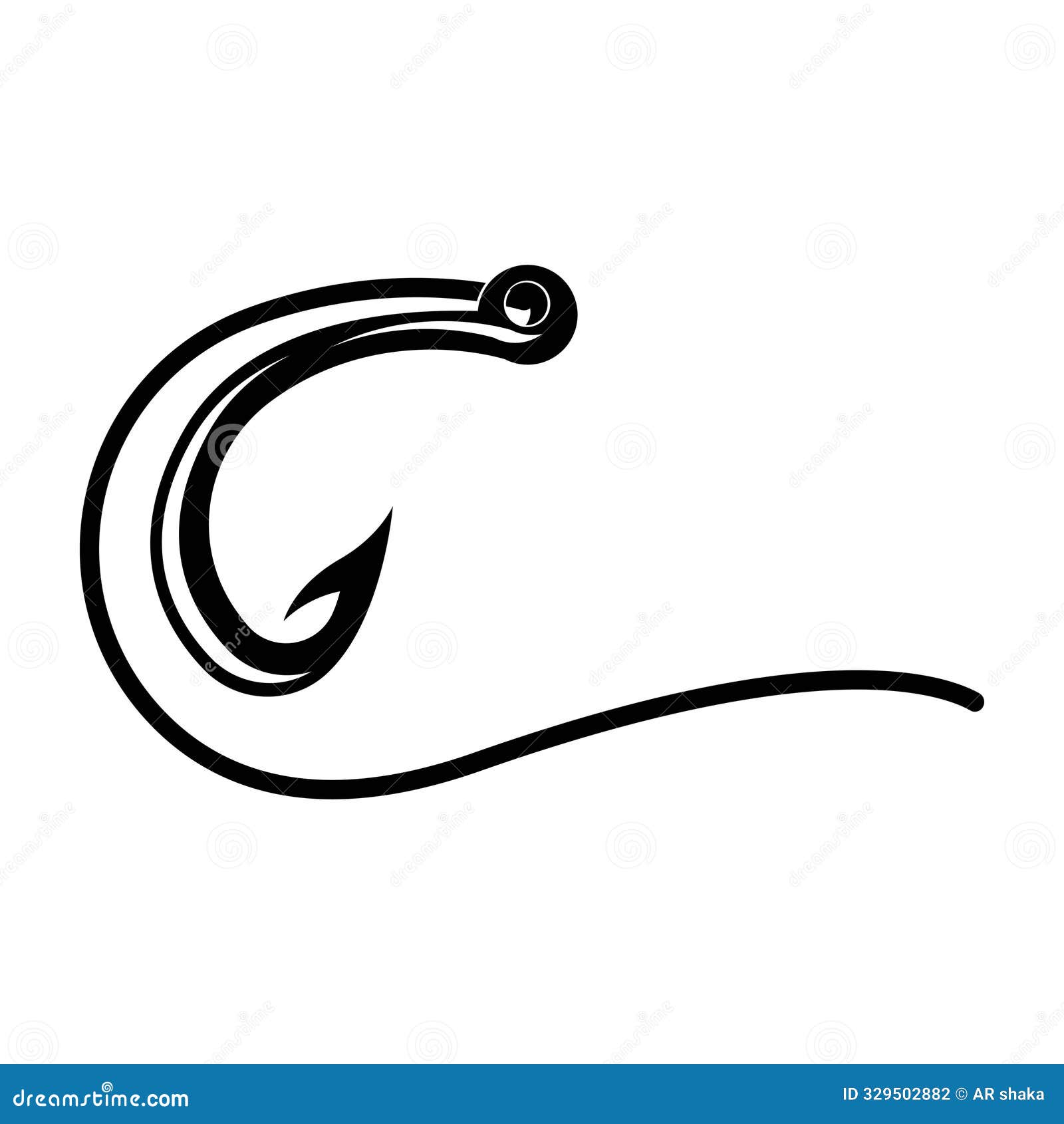 Fishing Hook Logo Vector Icon Illustration Design Stock Vector ...