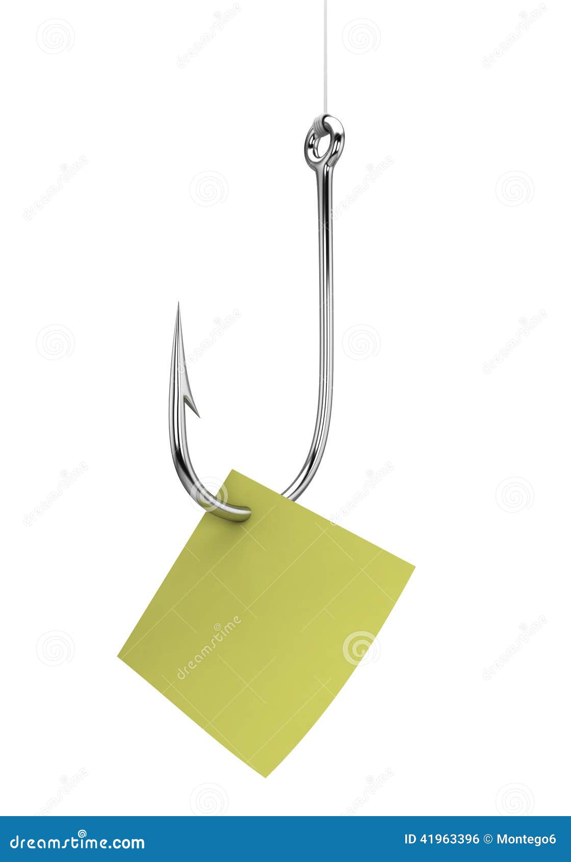 Fishing hook with note stock illustration. Illustration of card - 41963396