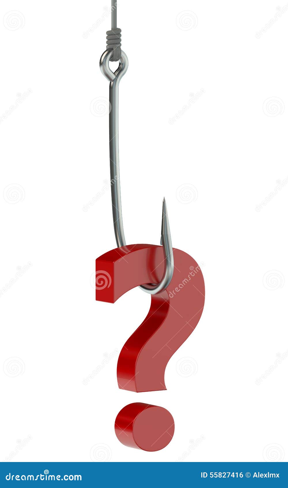 Fishing Hook with Question Mark Stock Illustration - Illustration of ...