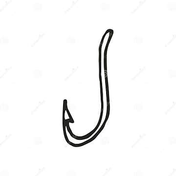 Fishing Hook sketch stock illustration. Illustration of catch - 87468384