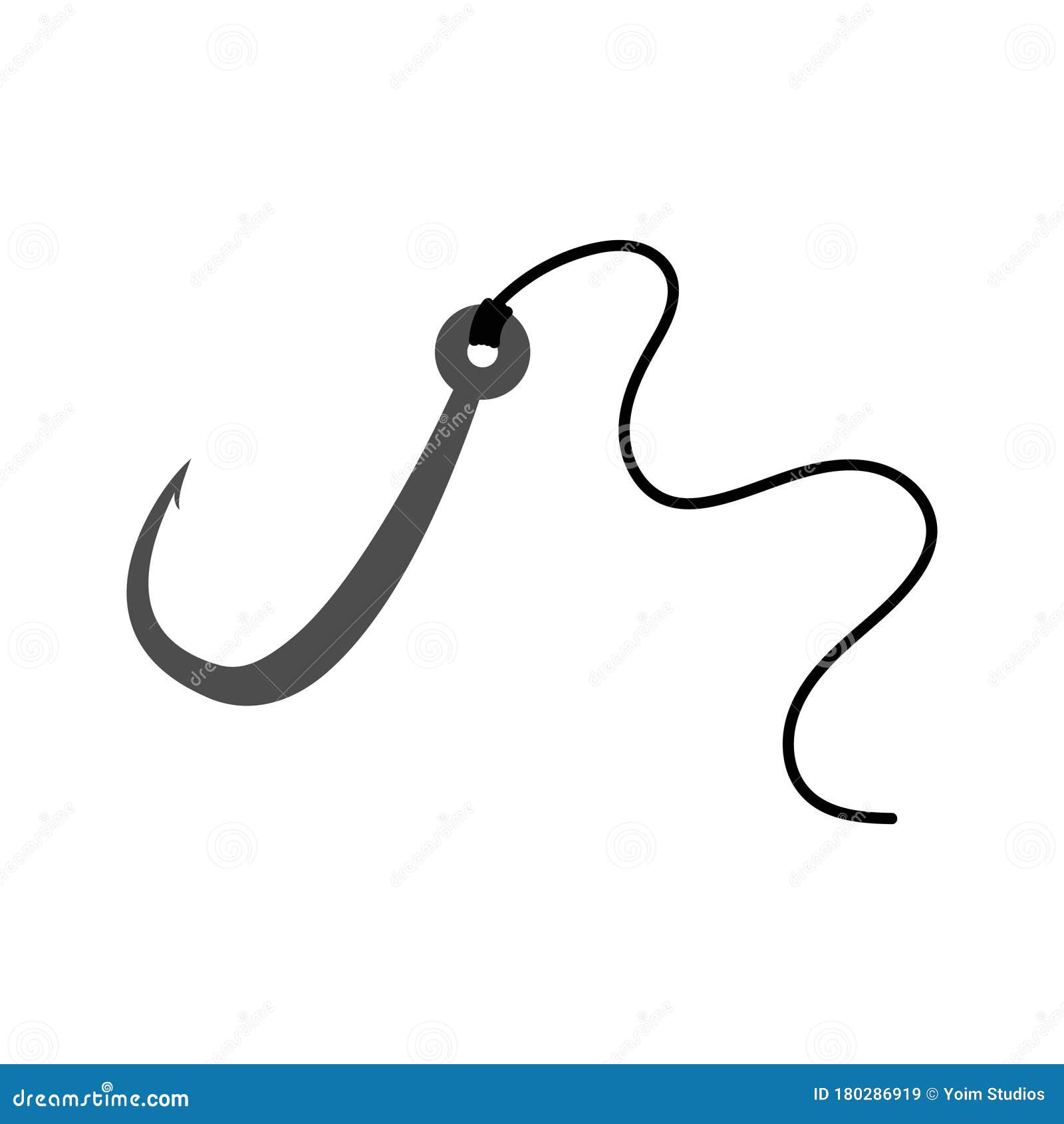 Fishing Hook Vector Graphic Design Illustration Template Stock Vector ...