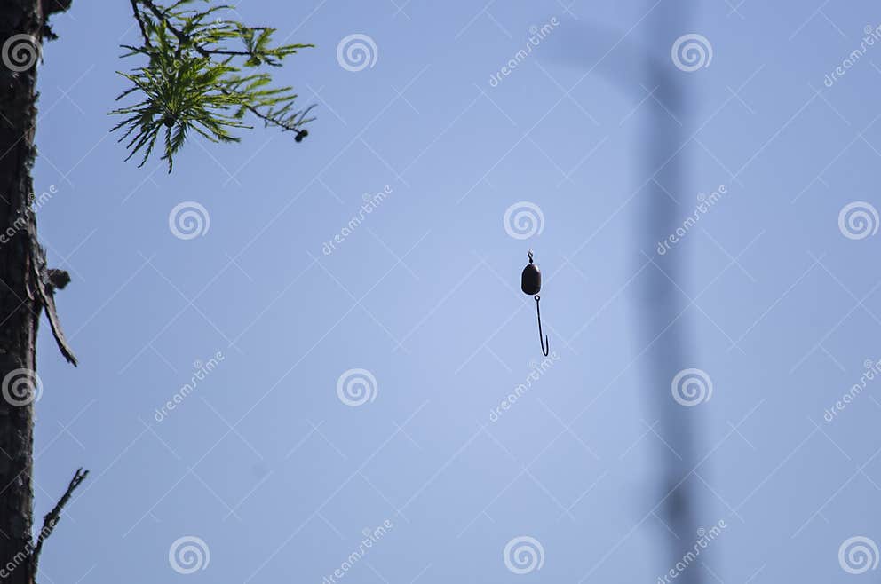 Fishing Hook and Weight stock photo. Image of metal - 133389148