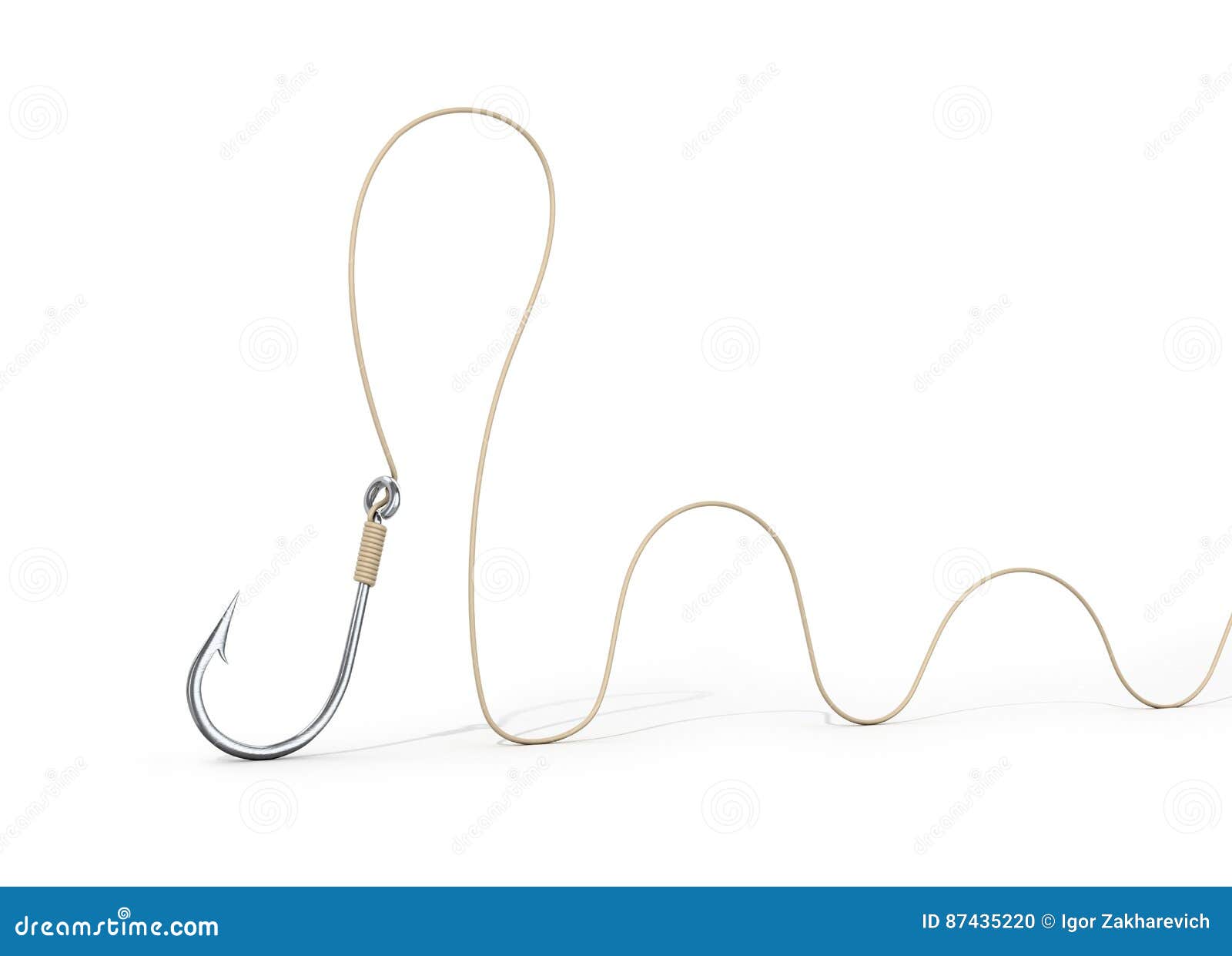 Fishing Hook on a White Background. Stock Illustration - Illustration ...