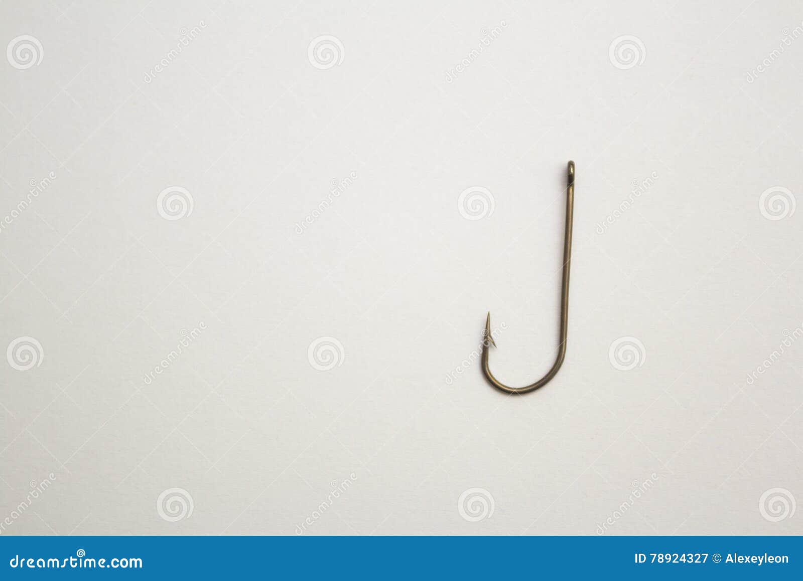 Fishing Hook on a White Paper Background Stock Image - Image of shiny ...