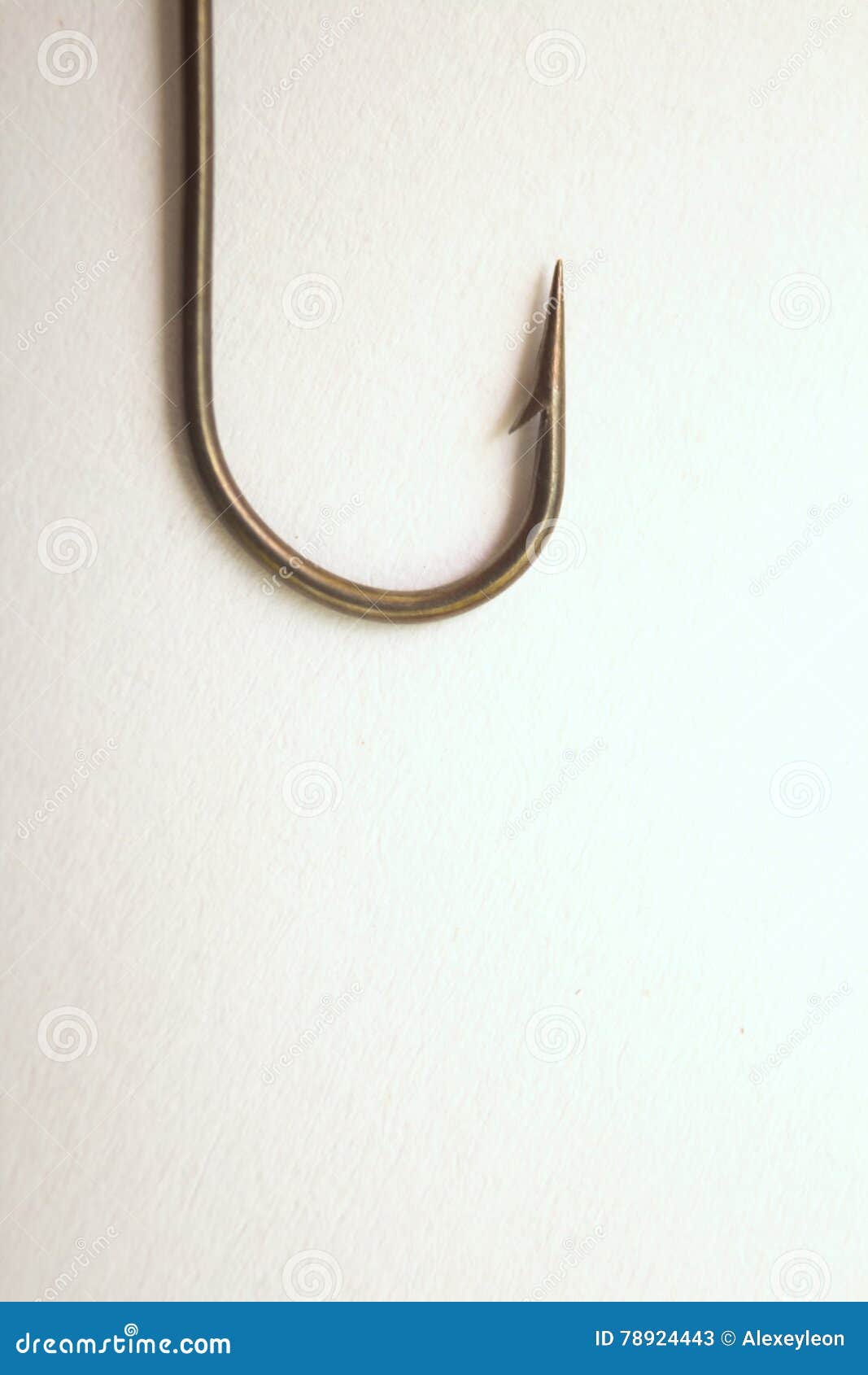 Fishing Hook on a White Paper Background Stock Image - Image of catch ...