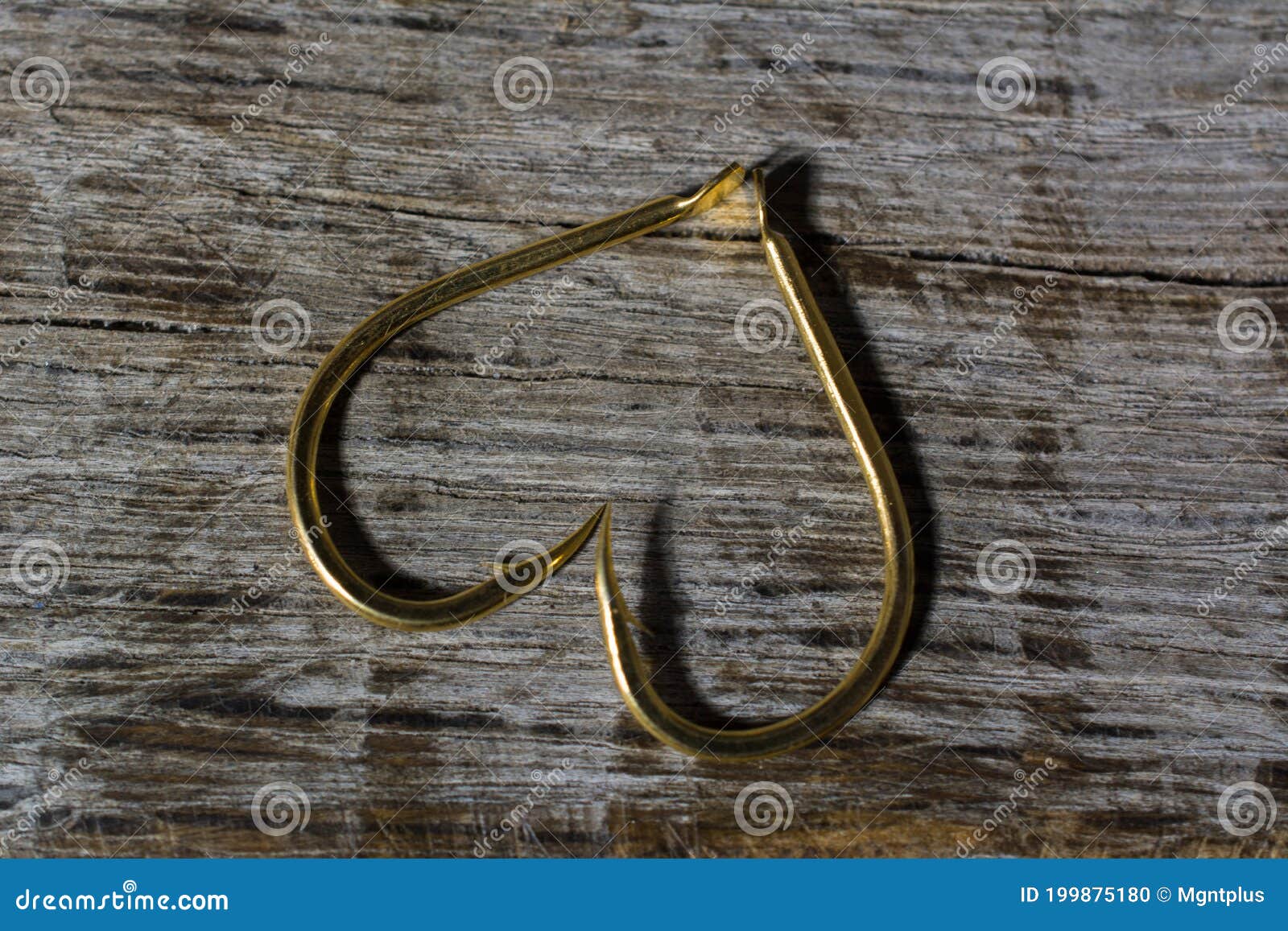 Fishing Hooks in the Shape of a Heart Stock Photo - Image of love ...