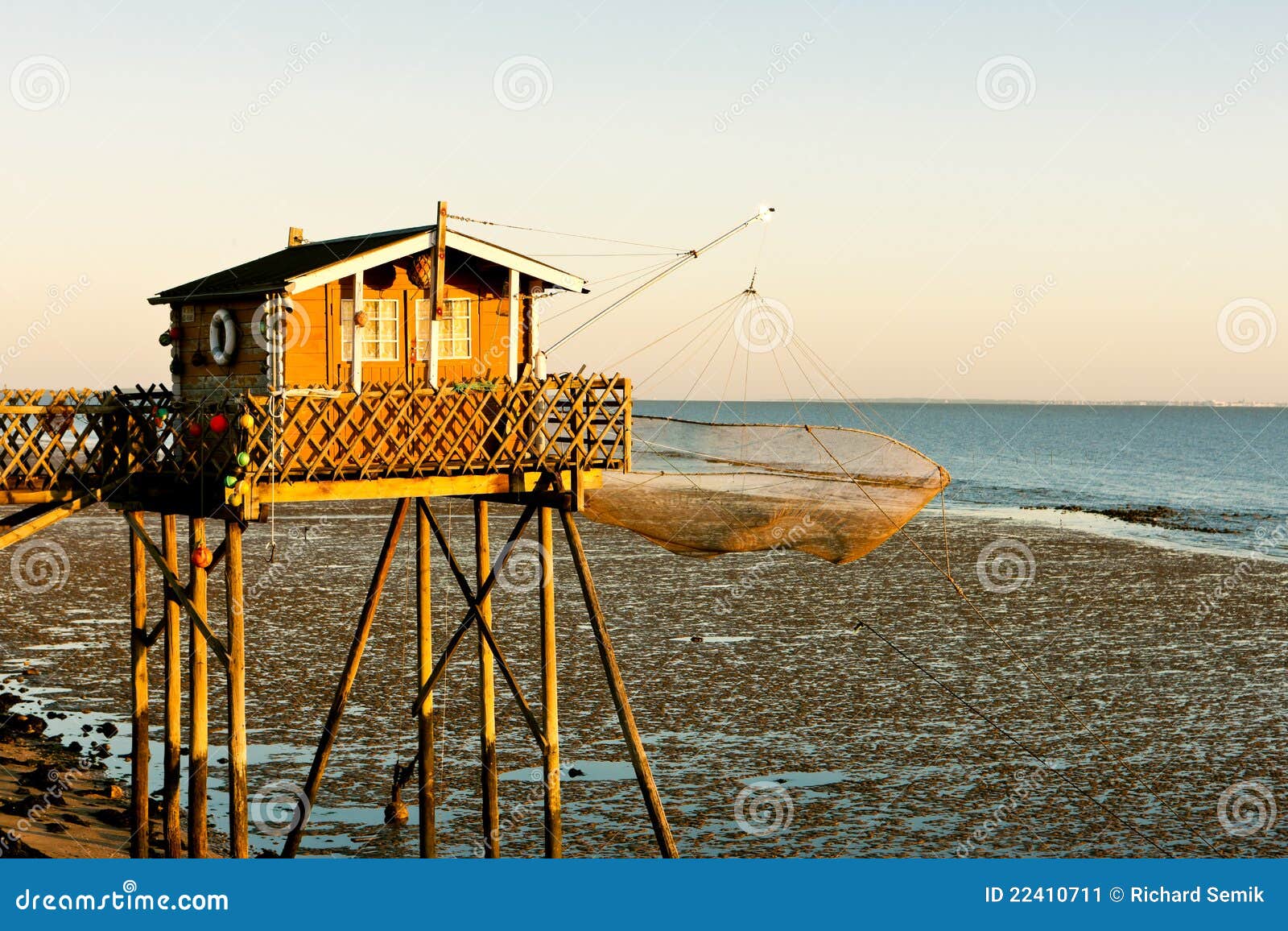 Fishing House with Fishing Net Stock Image - Image of world, house ...