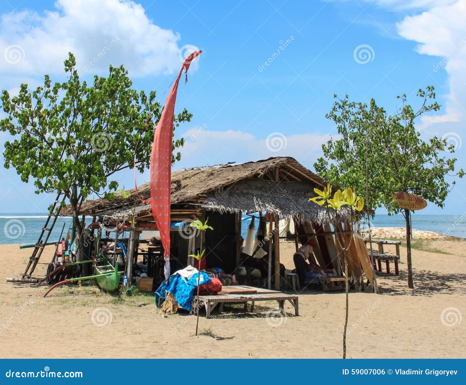 Fishing hut stock photo. Image of seashore, fishing, nets - 59007006