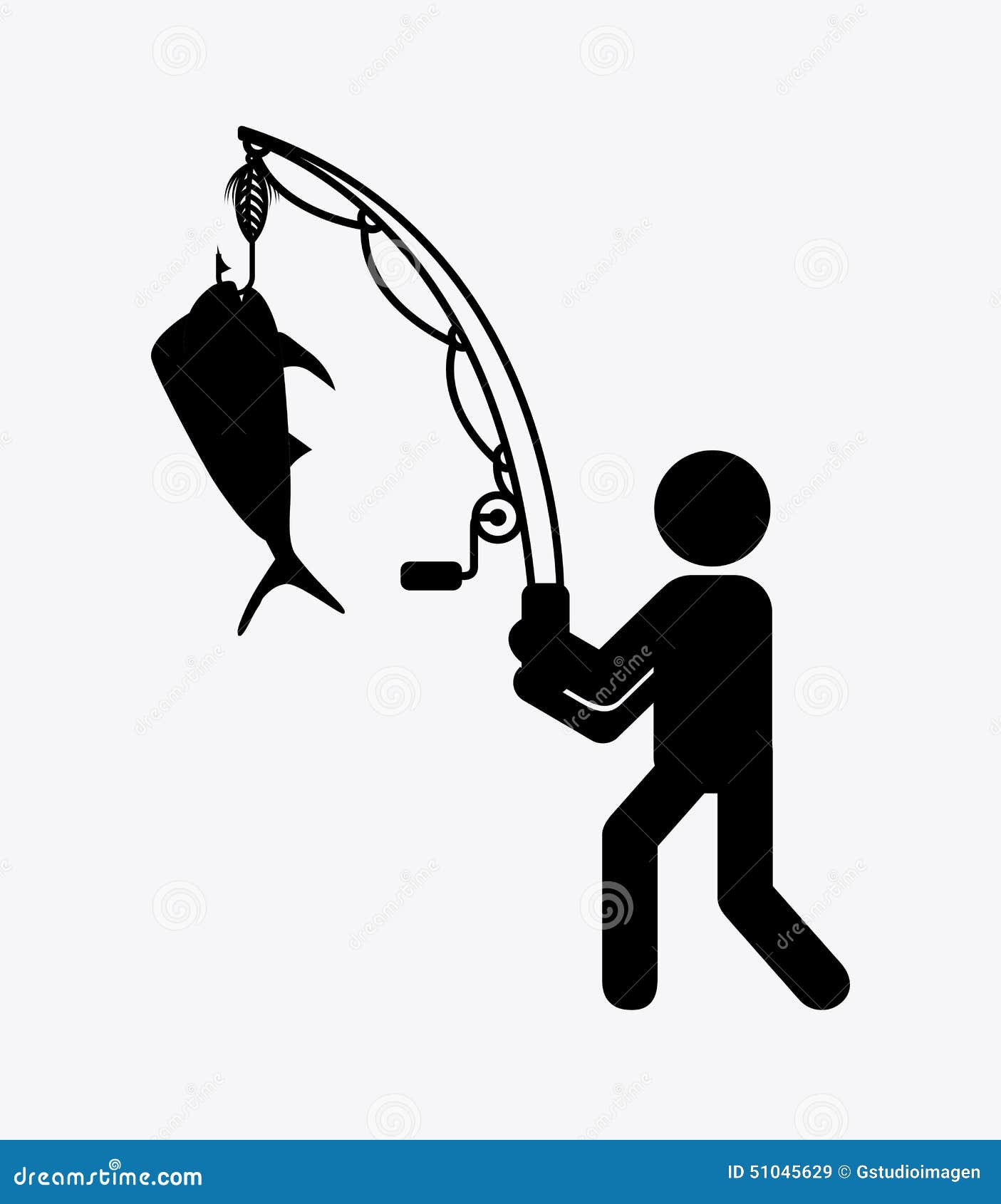 Fishing icon stock vector. Illustration of vector, sign - 51045629