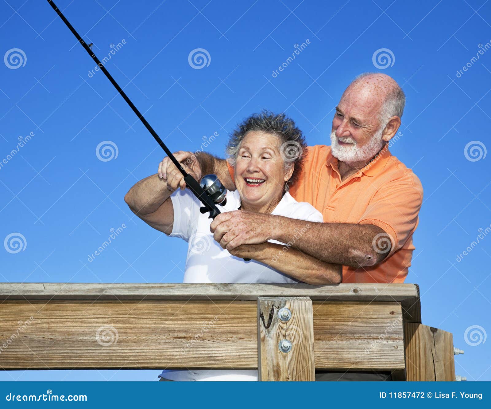 Fishing Lessons stock photo. Image of couple, daylight - 11857472
