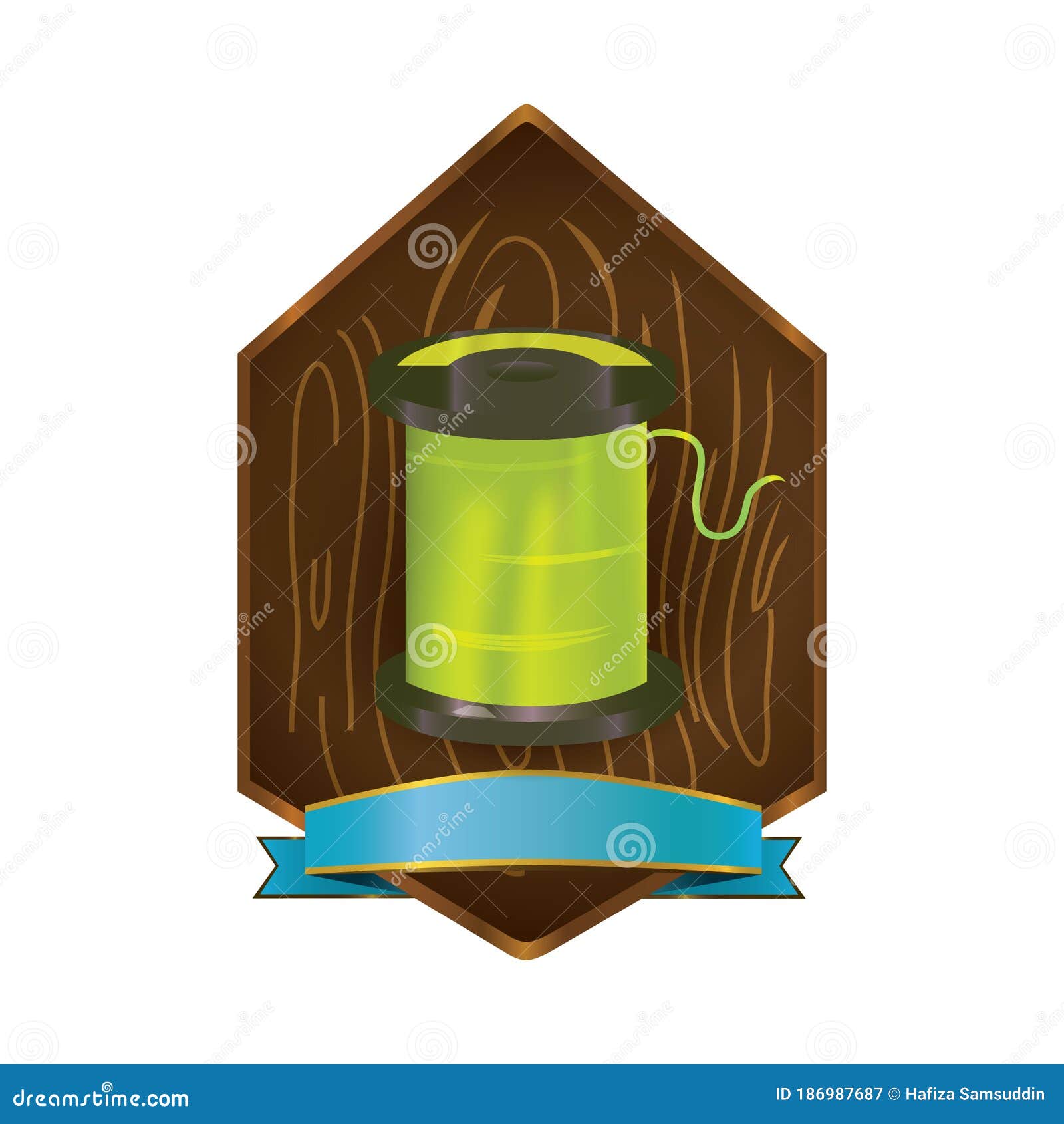 Fishing Line Label. Vector Illustration Decorative Design Stock Vector ...