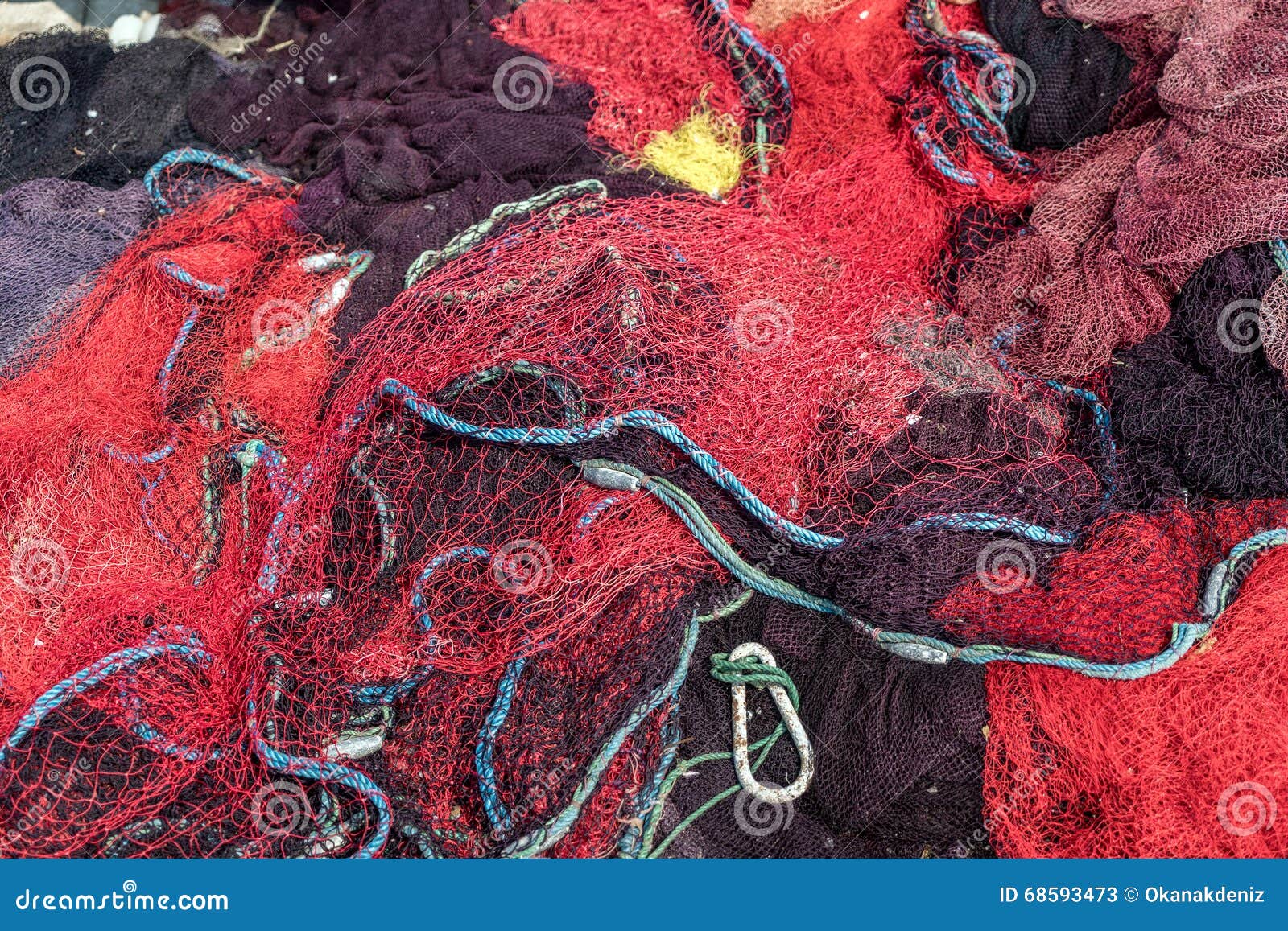 Fishing Lines Fishnets stock image. Image of float, lines - 68593473