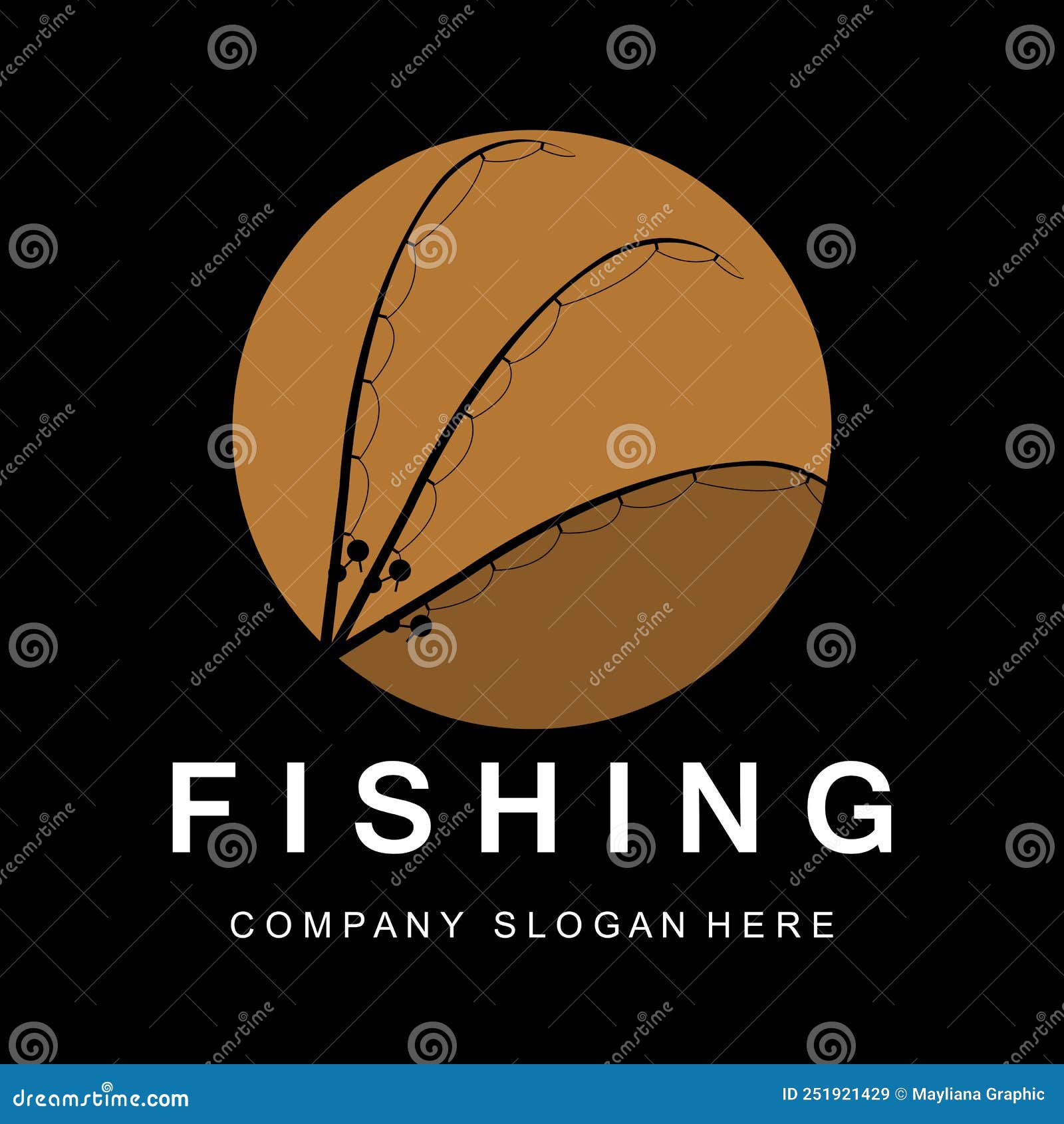 Fishing Logo Design, Fish Hunting Vector Illustration Stock Vector ...