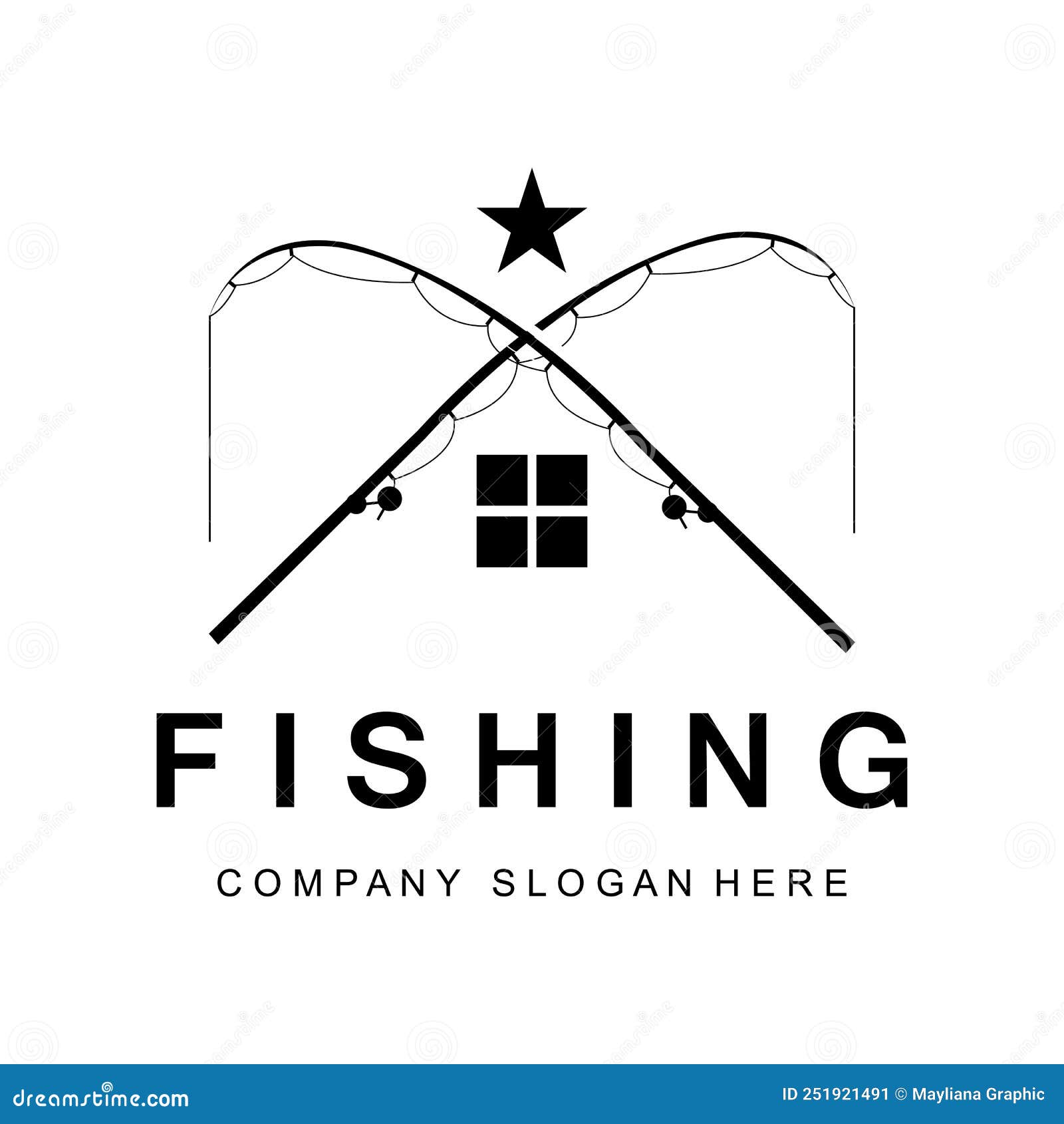 Fishing Logo Design, Fish Hunting Vector Illustration Stock Vector ...