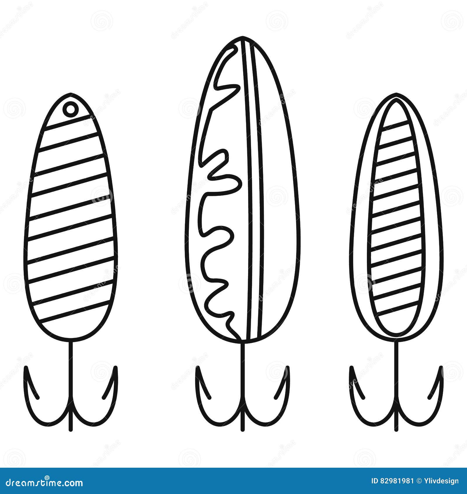 Fishing Lure Icon, Outline Style Stock Vector - Illustration of lacing ...