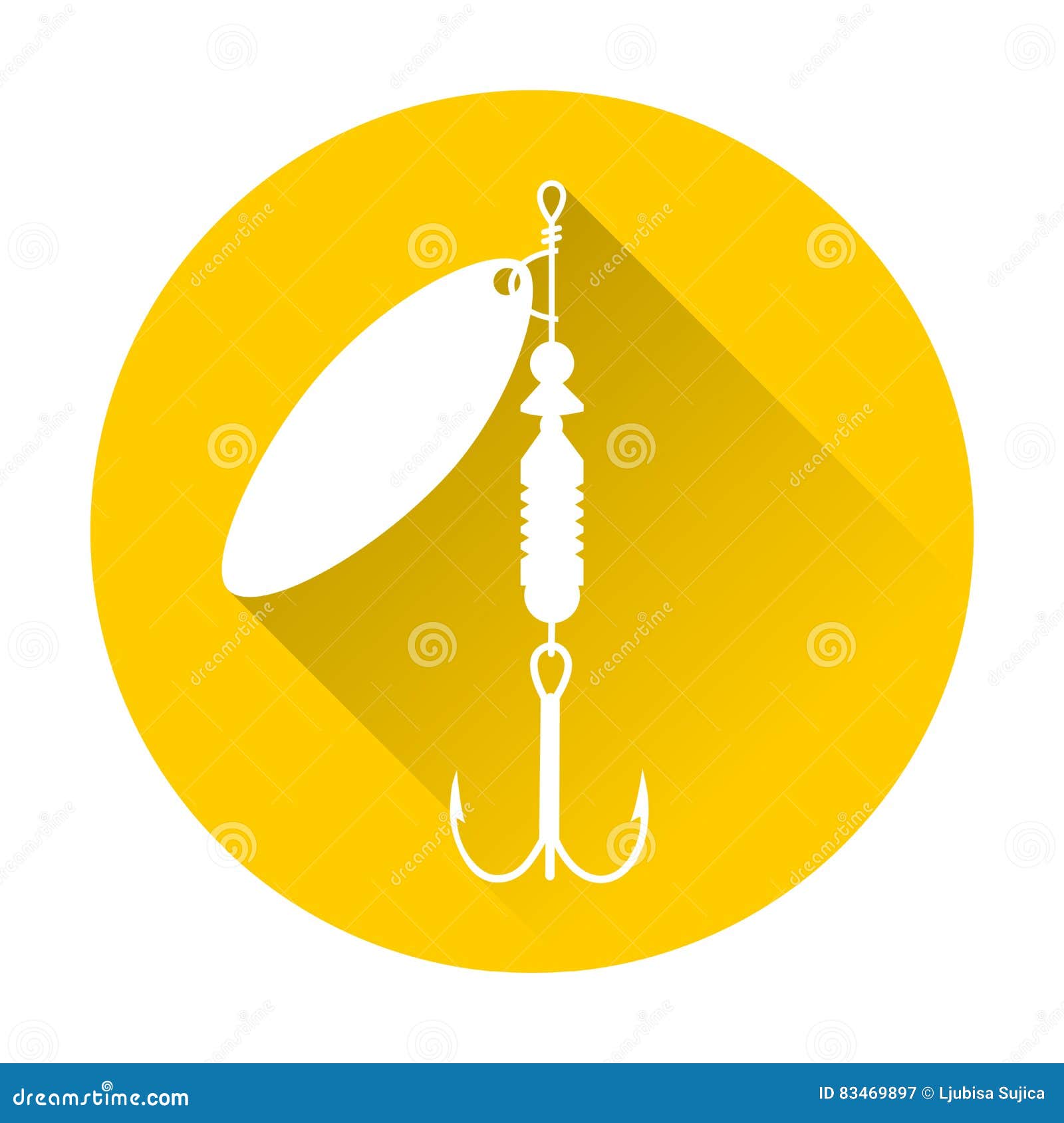 Fishing Lure icon stock vector. Illustration of freshwater - 83469897