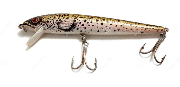 Fishing lure on white stock photo. Image of macro, lure - 11495202